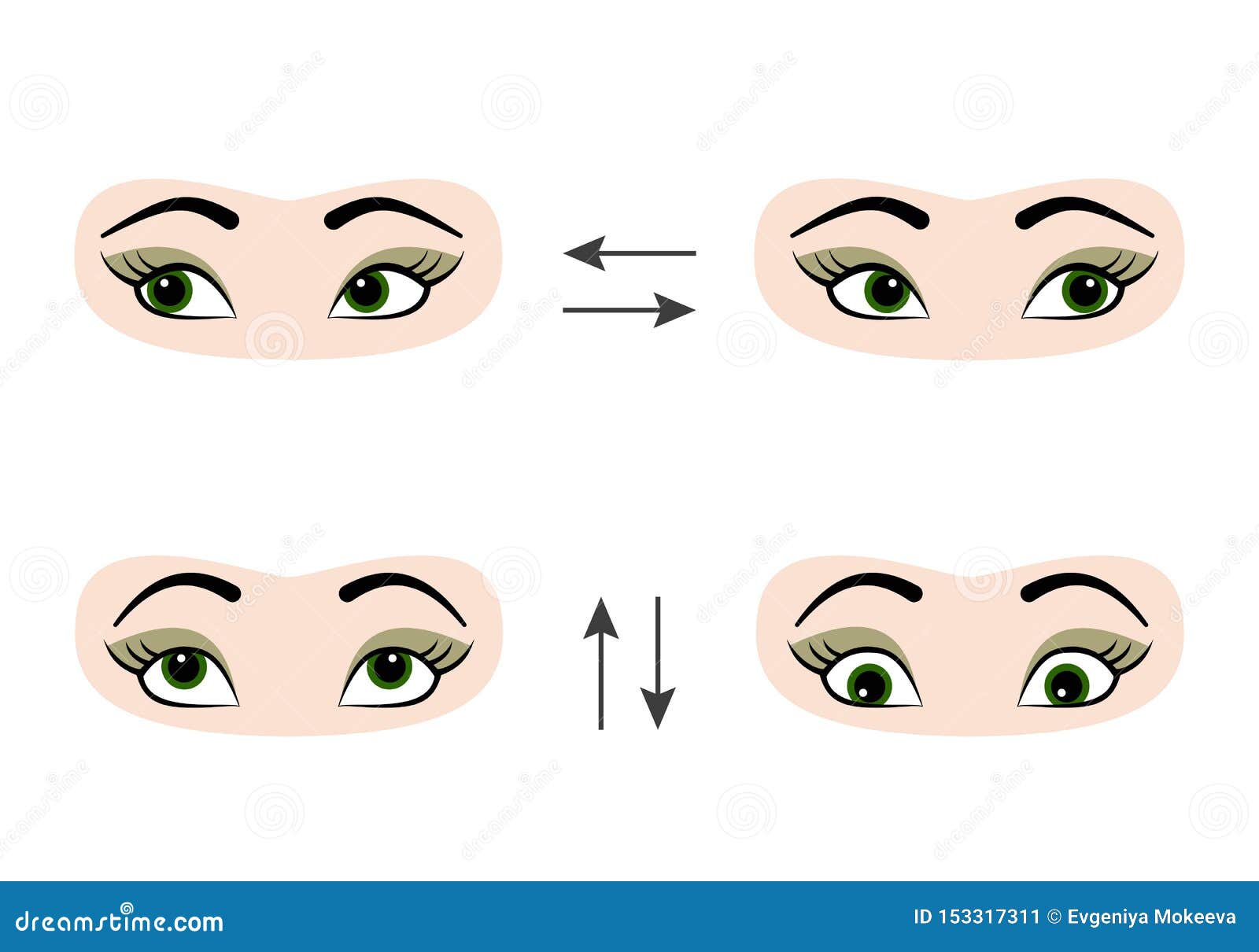 Exercises For Eyes,infographic Vector Illustration | CartoonDealer.com ...