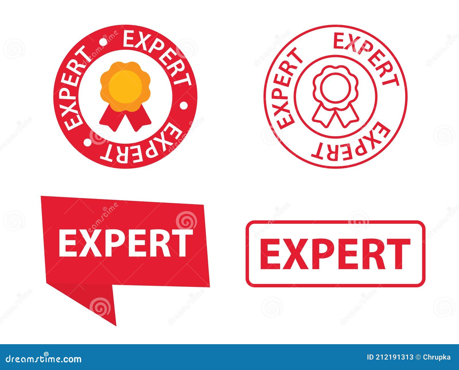 Set of Expert Banners, Labels, Icons Stock Vector - Illustration of ...