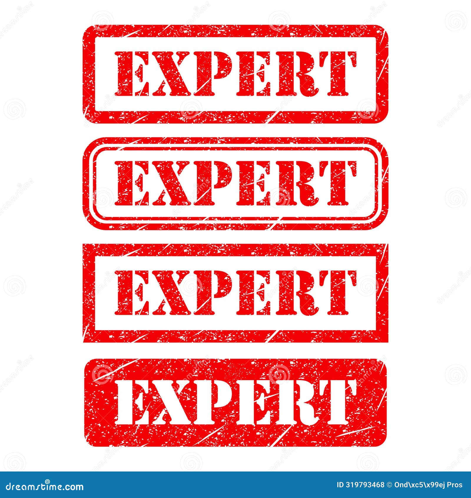 Set of Expert Stamp Symbol, Label Sticker Sign Button, Text Banner ...