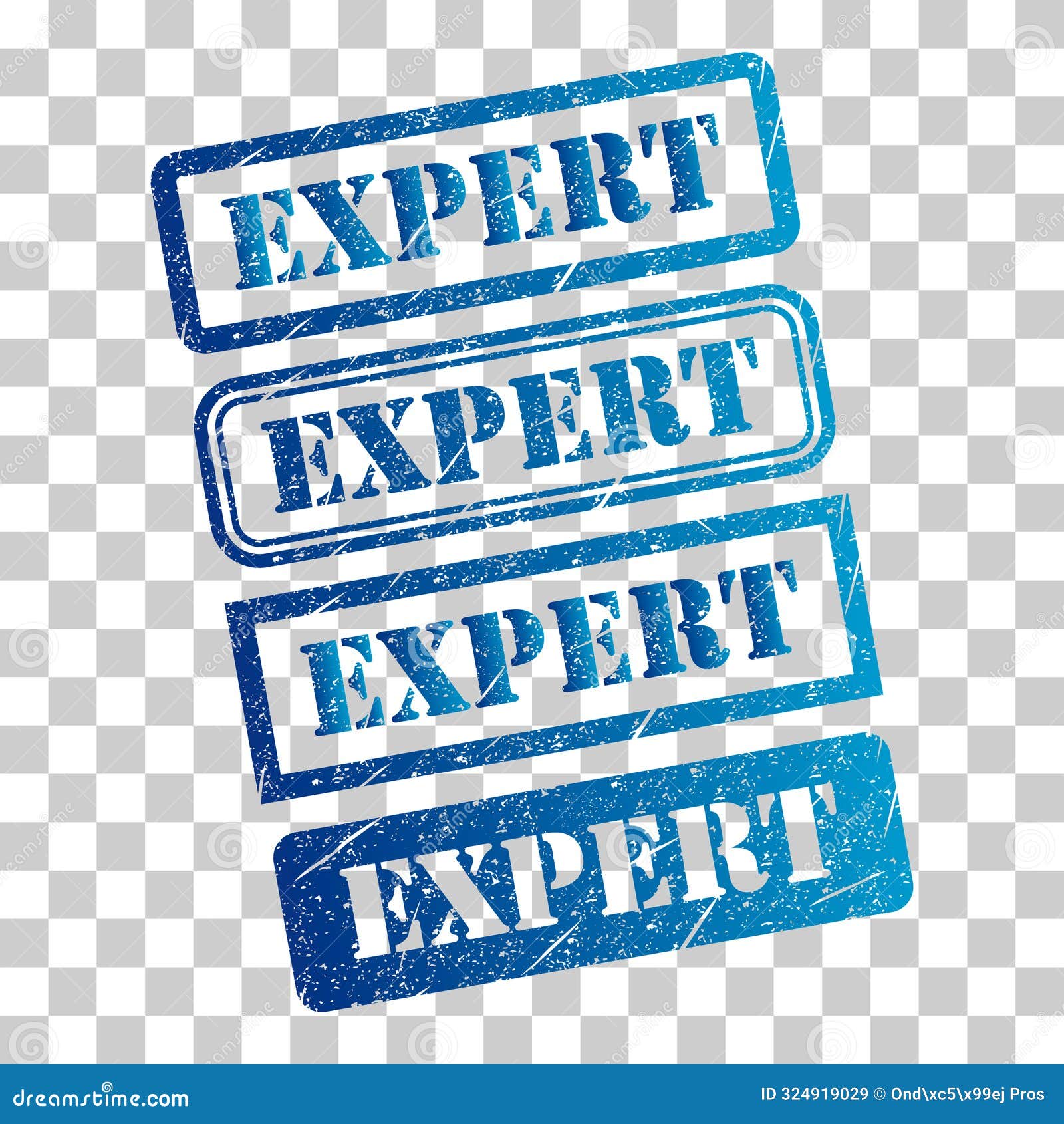 Set of Expert Stamp Symbol, Label Sticker Sign Button, Text Banner ...