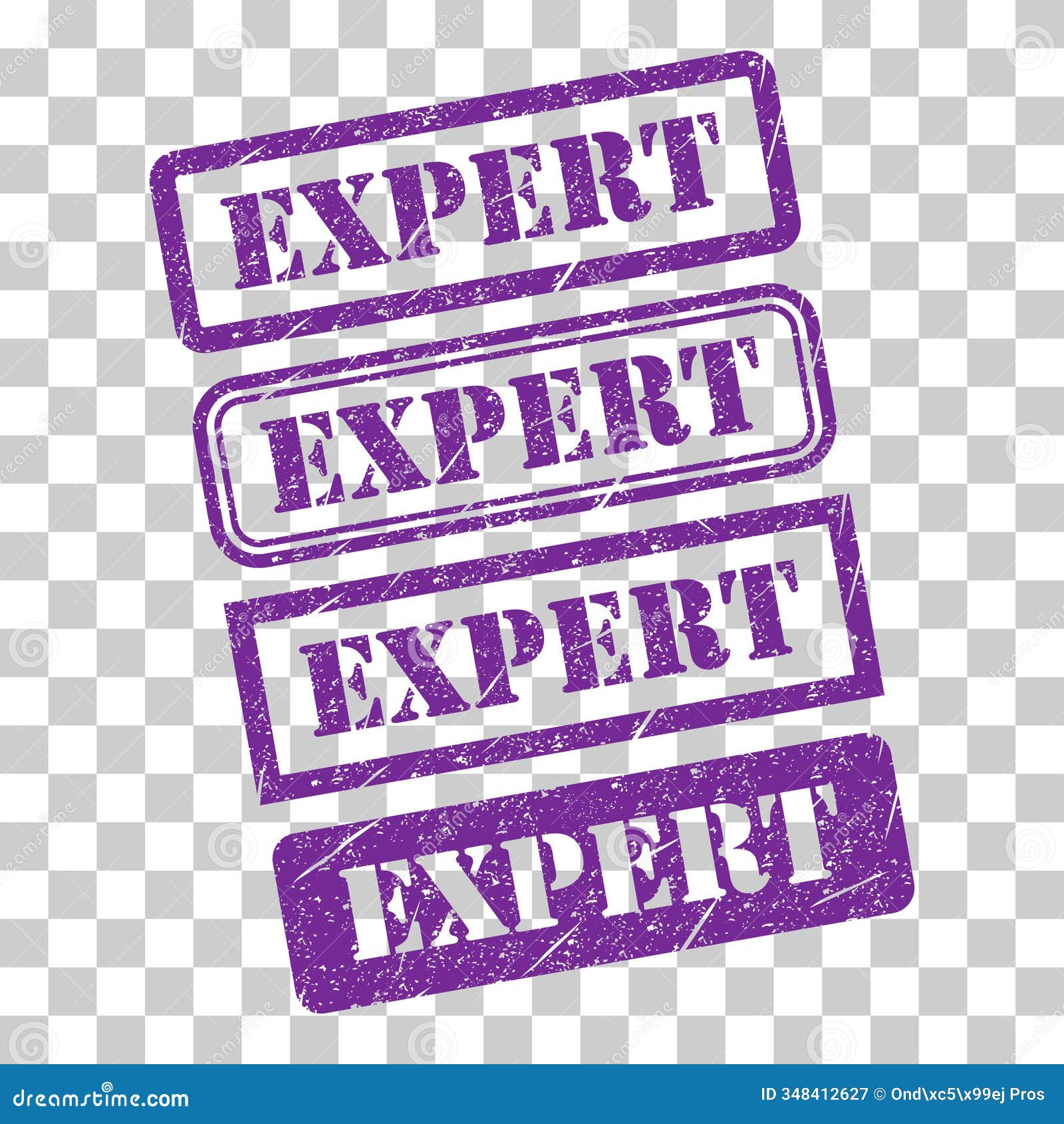 Set of Expert Stamp Symbol, Label Sticker Sign Button, Text Banner ...