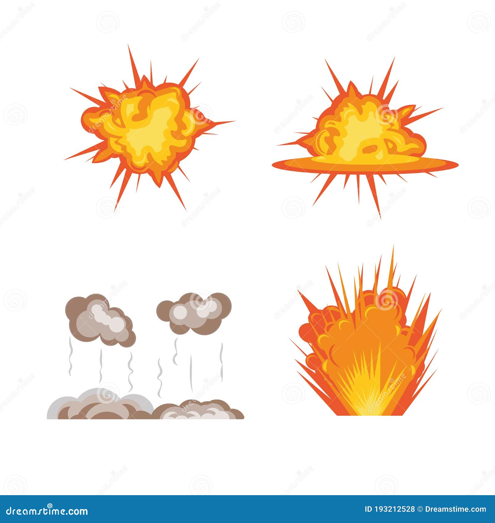 Cartoon Explosion Collection Stock Vector - Illustration of creative ...