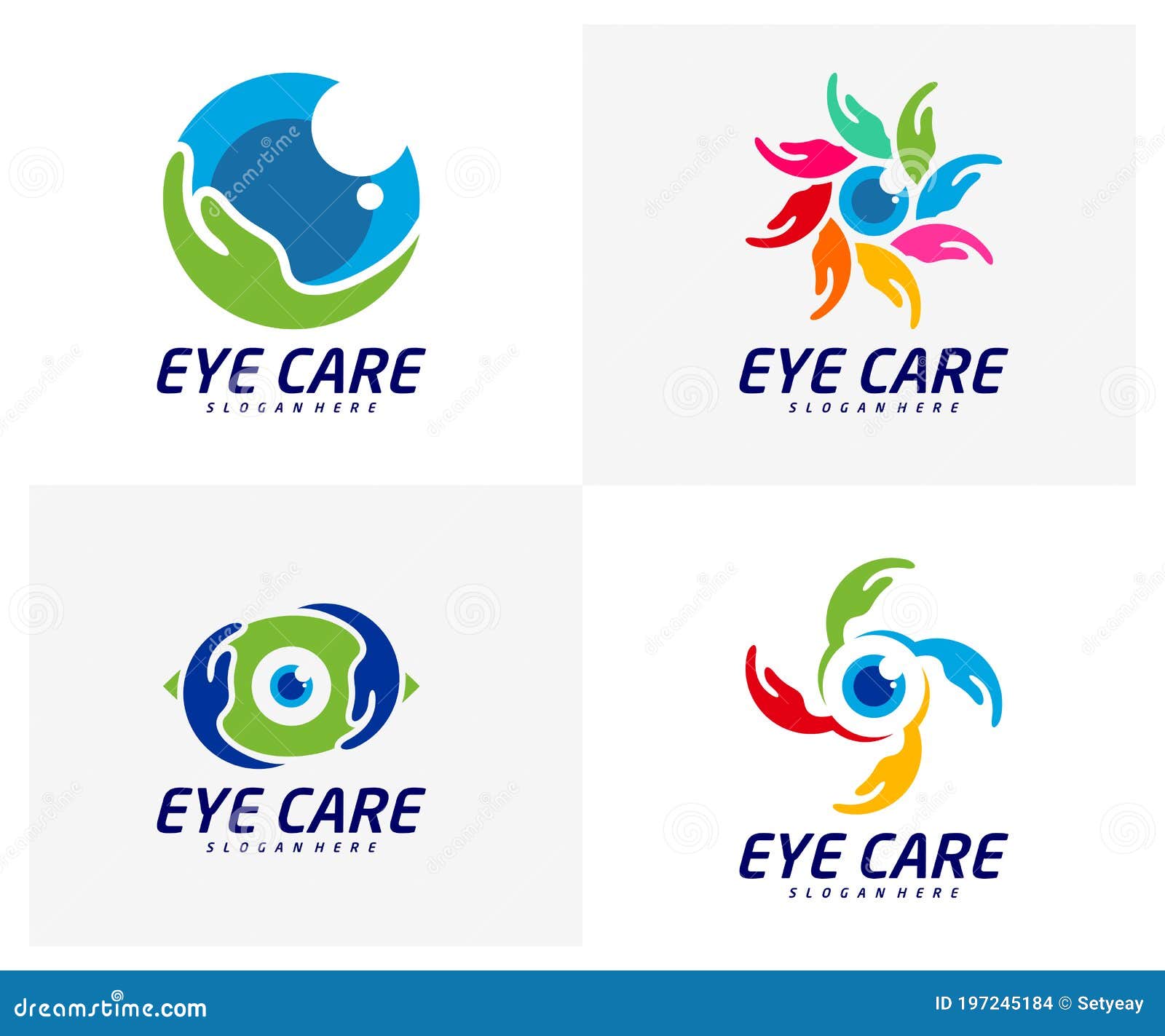 Set of Eye Care Logo Design Vector Template, Creative Eye Logo Concept ...