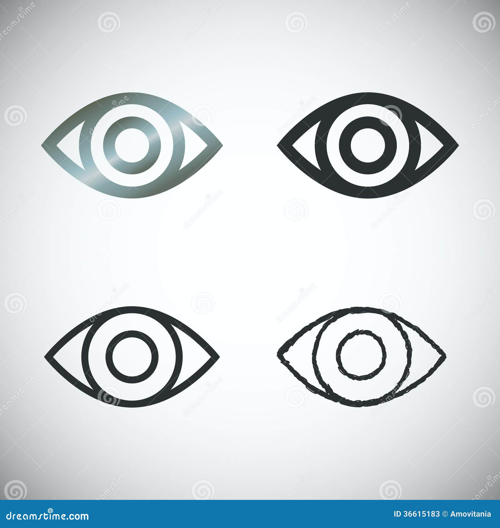 Set of Eye Icons, vector stock vector. Illustration of abstract - 36615183