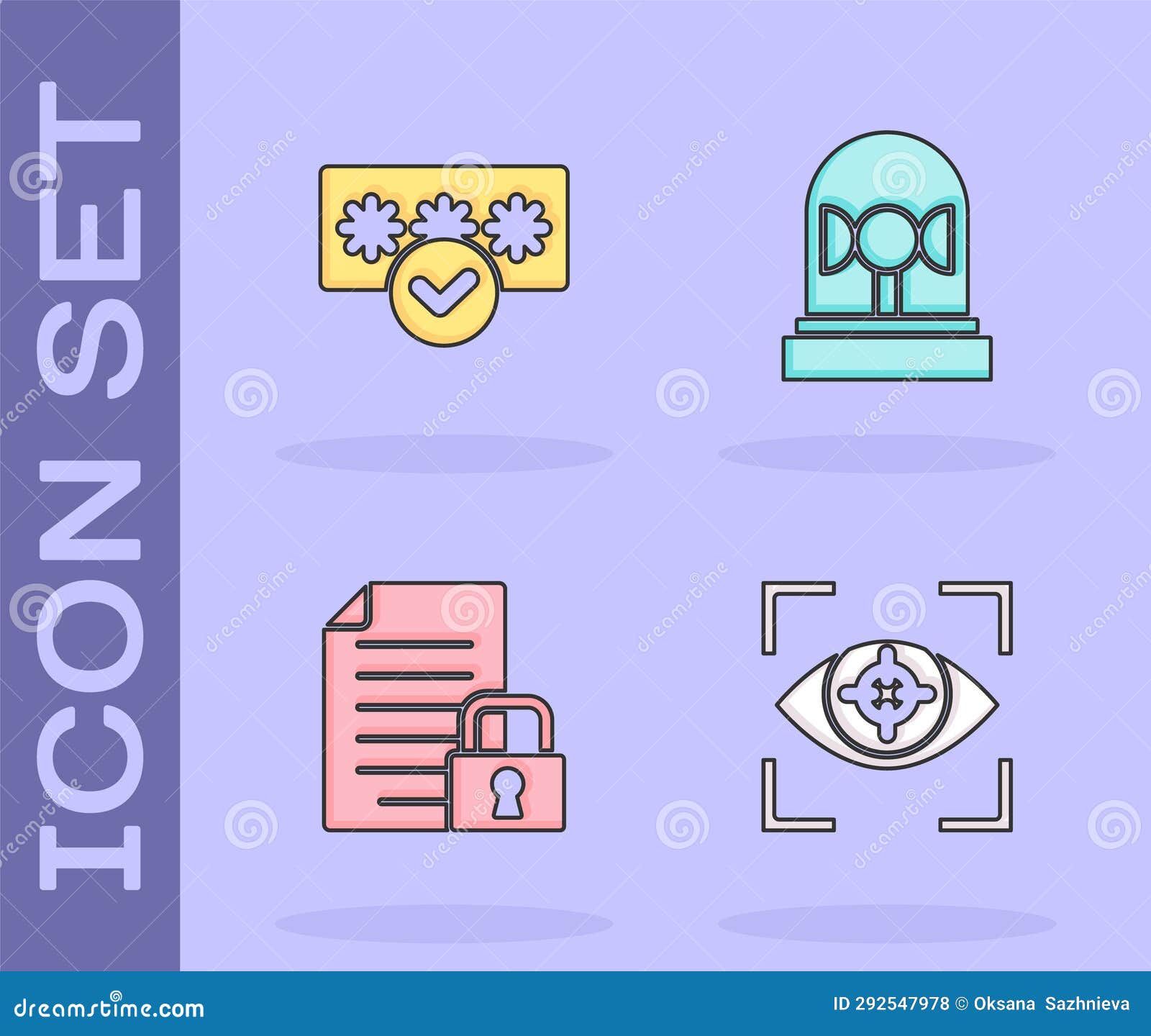 Set Eye Scan, Password Protection, Document and Lock and Flasher Siren ...