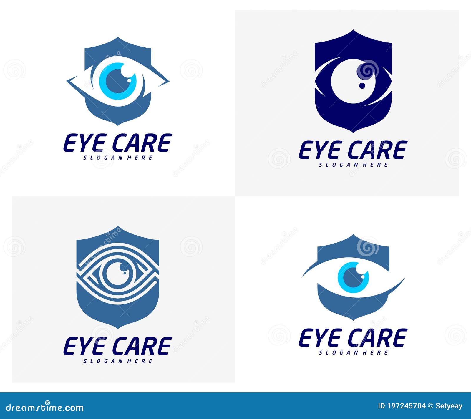 Set of Eye Shield Logo Design Vector Template, Creative Eye Logo ...