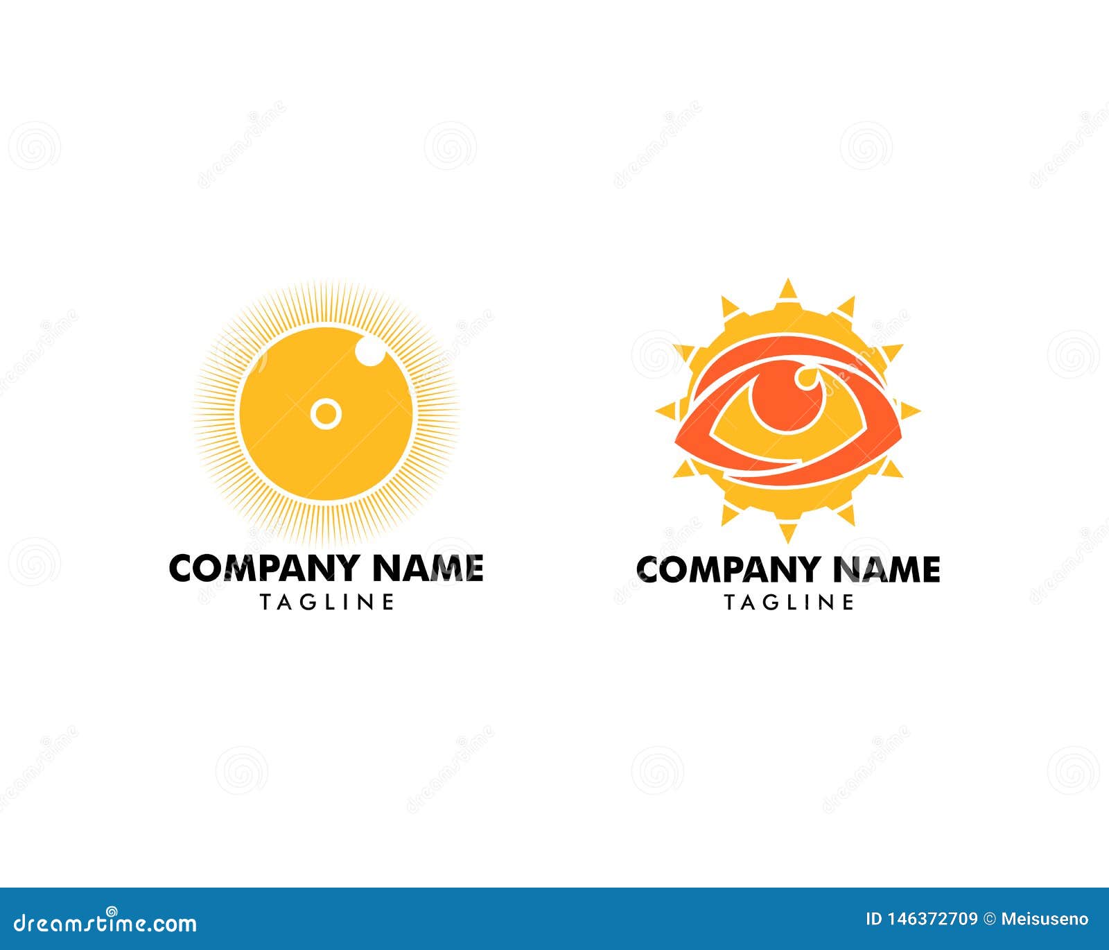 Set of Eye Sun Icon Logo Design Element Stock Vector - Illustration of ...