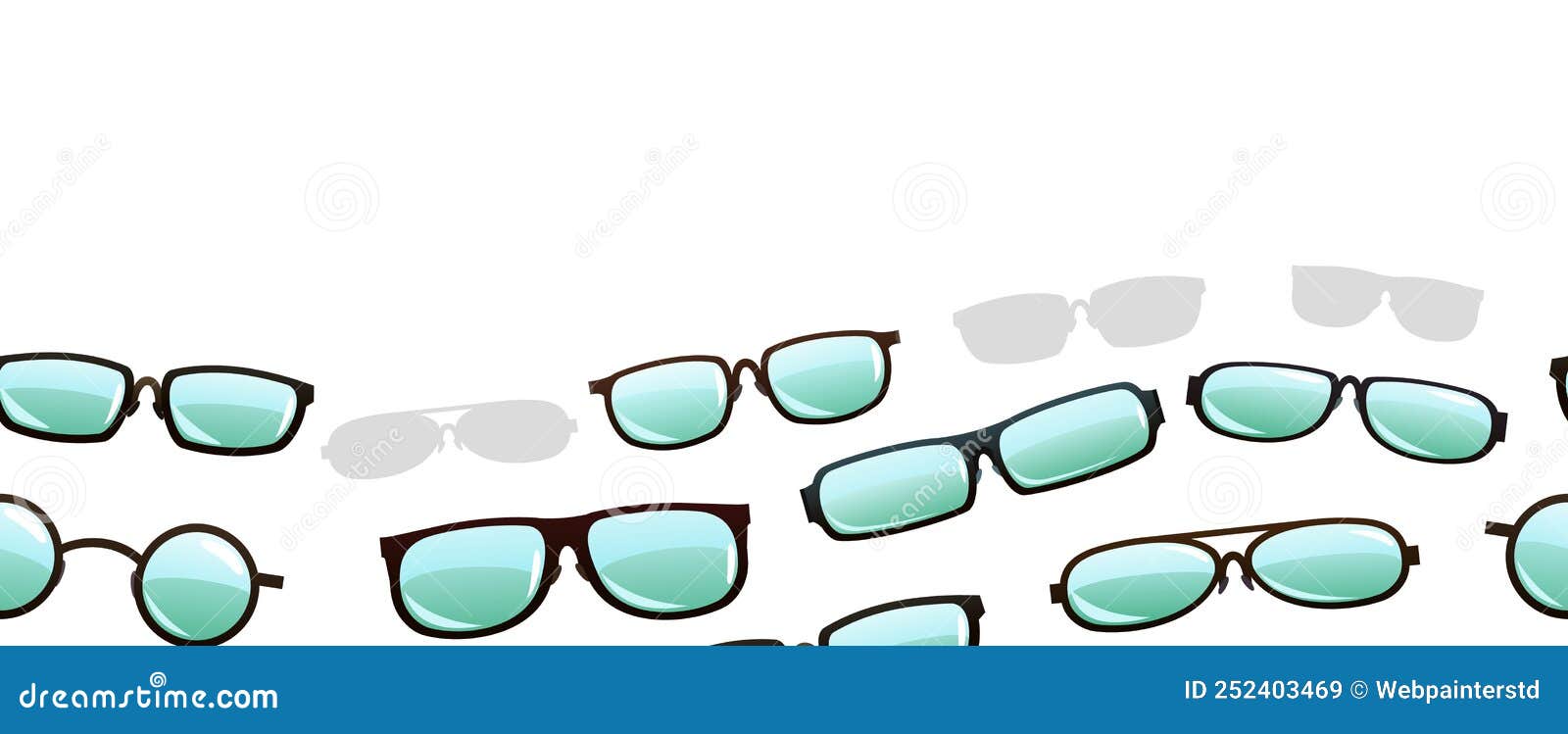 Set of Eyeglasses. Optical Instrument for Better Seeing. Horizontal ...