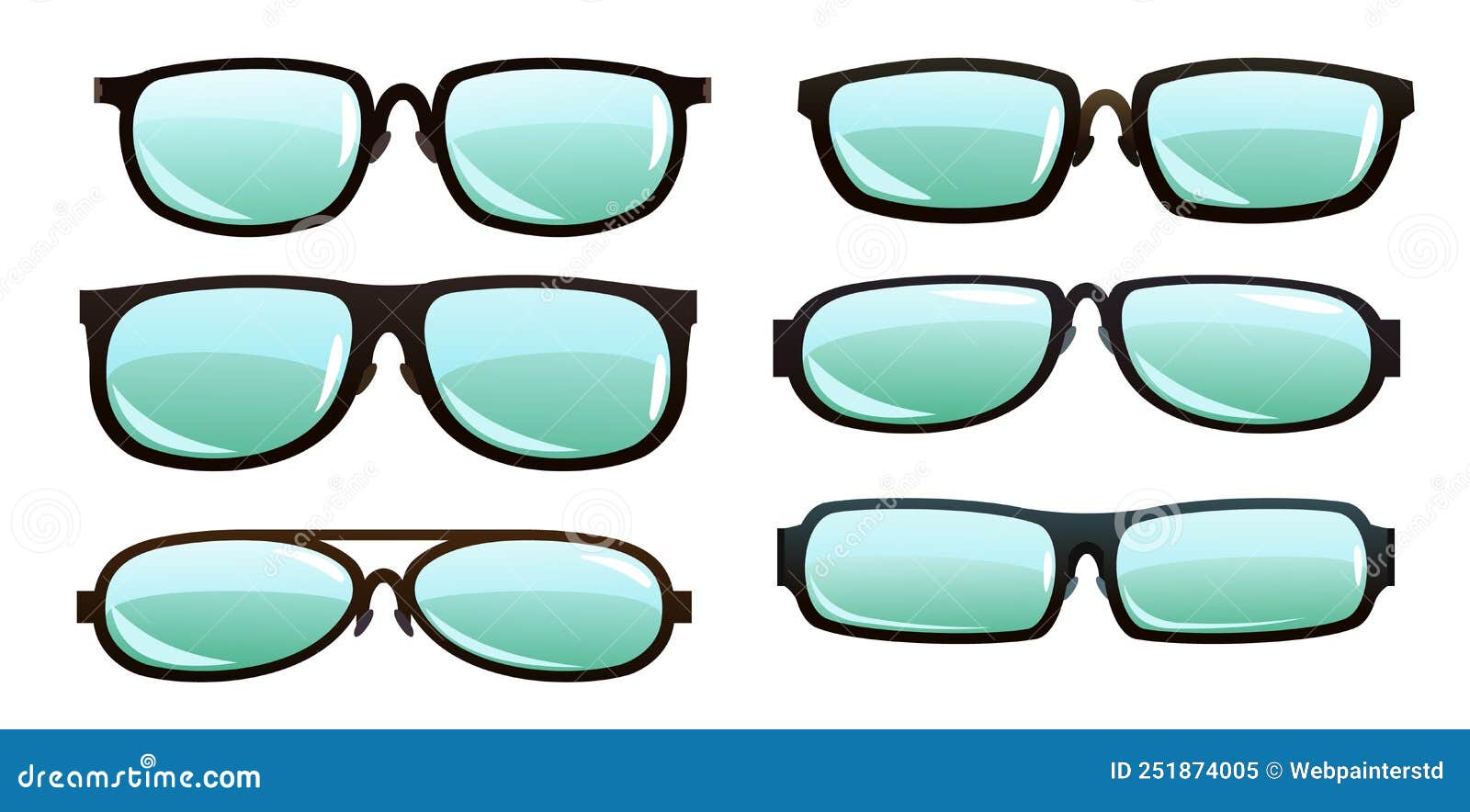 Set of Eyeglasses. Optical Instrument for Better Seeing. Object ...