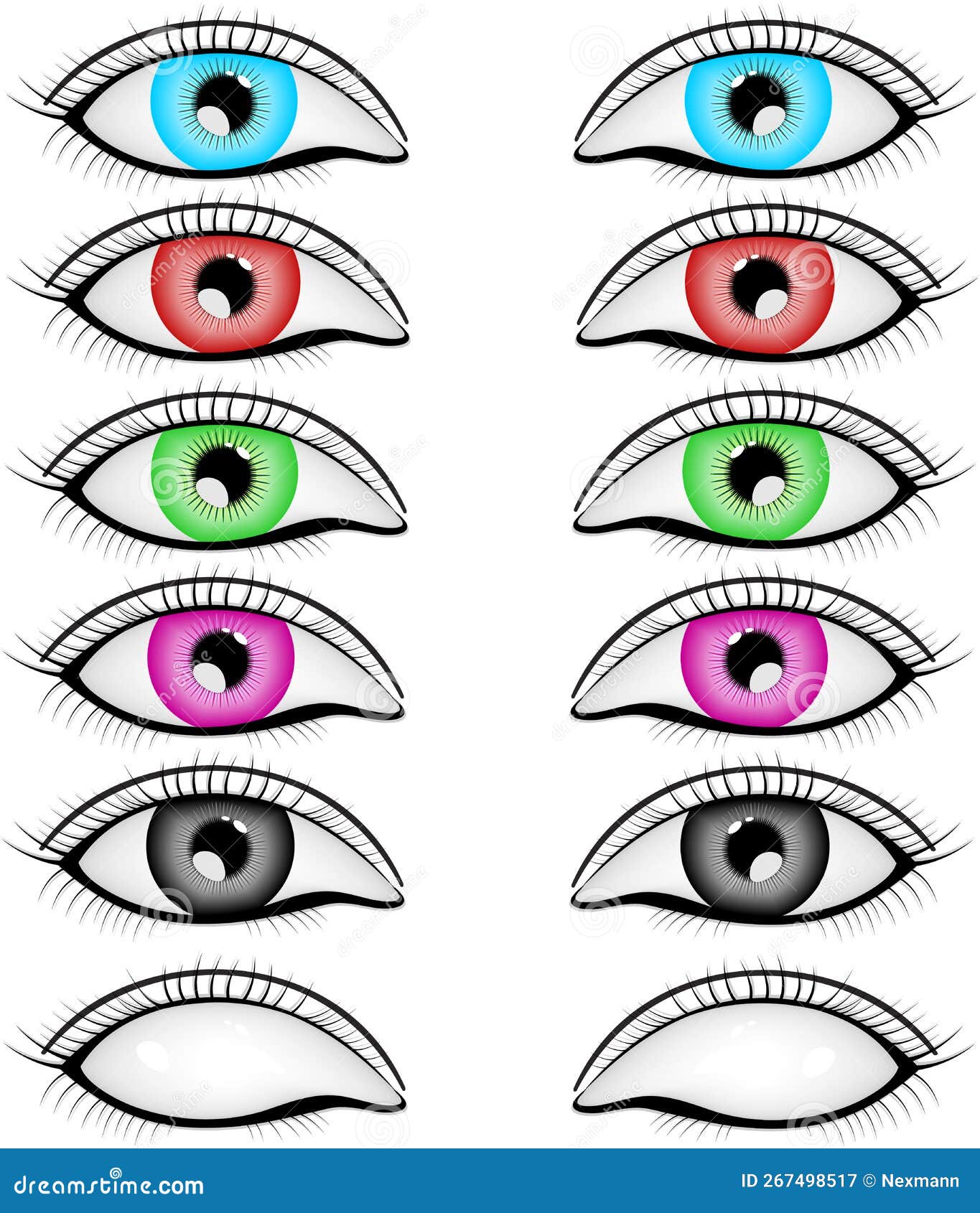 A set of eyes stock illustration. Illustration of eyes - 267498517