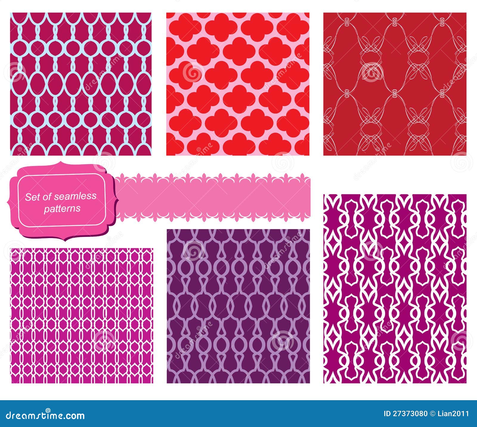 Set of Fabric Textures - Seamless Pattern Stock Vector - Illustration ...
