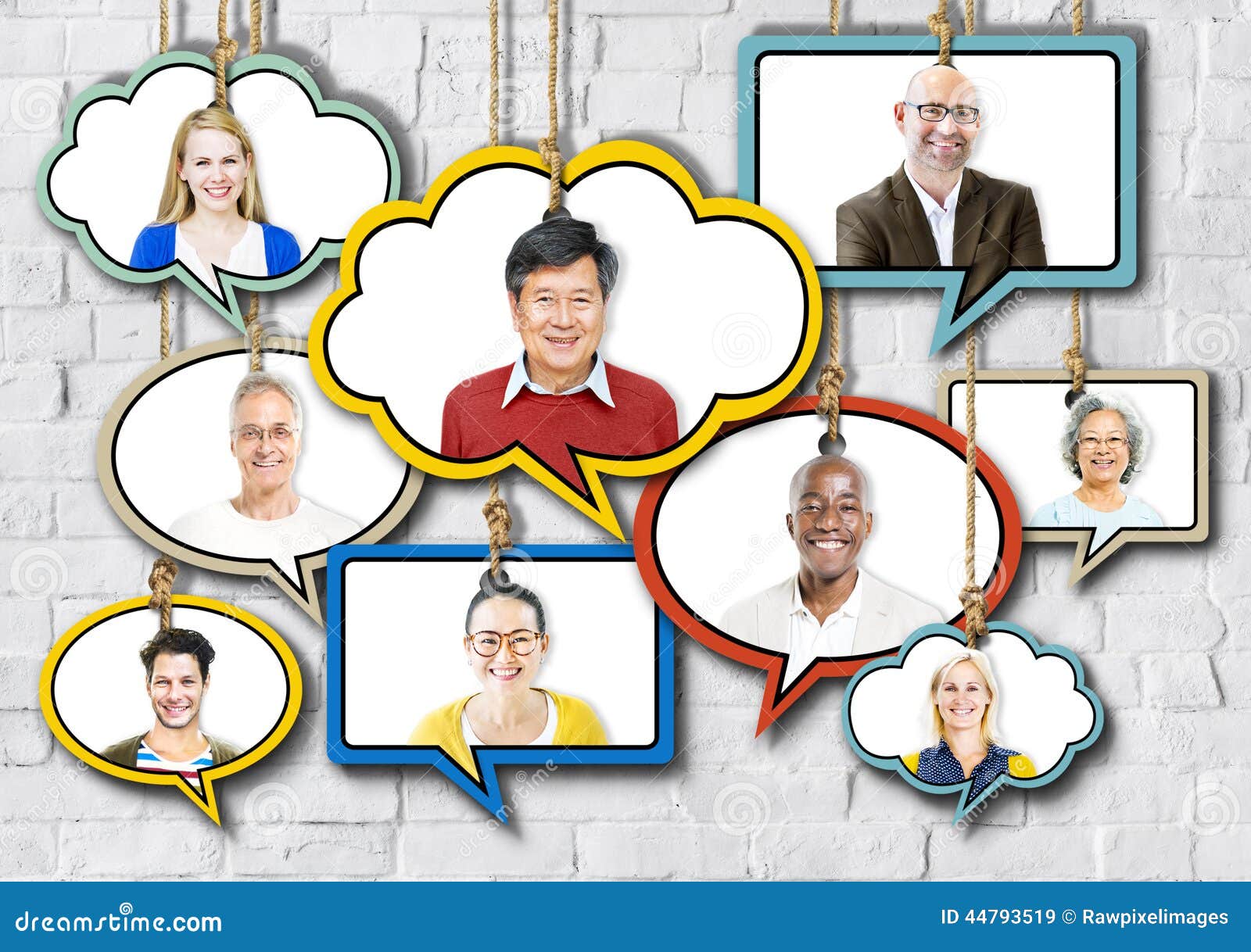 Set of Faces on Hanging Colorful Speech Bubbles Stock Image - Image of ... Set of Faces on Hanging Colorful Speech Bubbles Stock Image - Image of ...