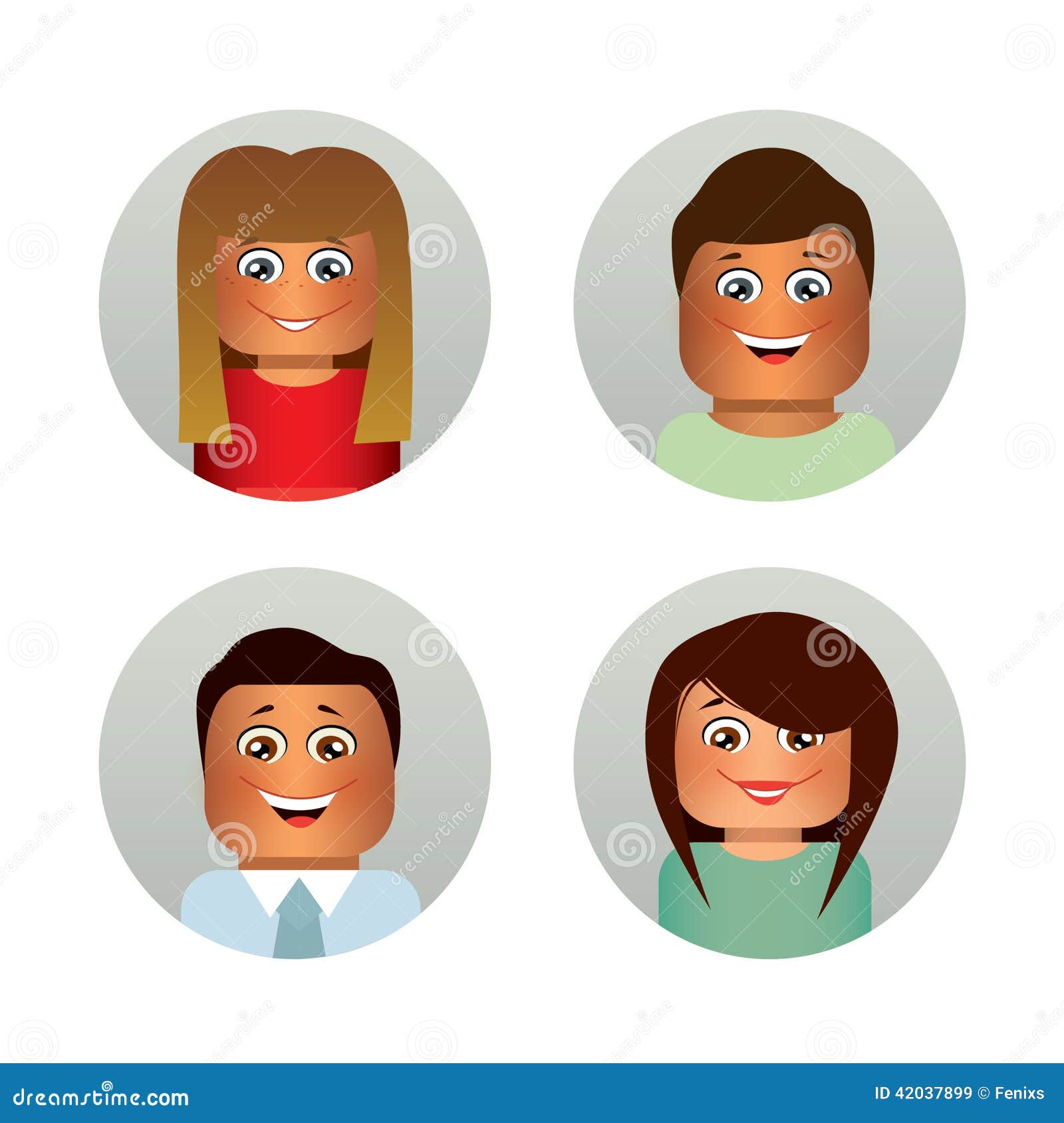 Set of faces. stock vector. Illustration of children - 42037899