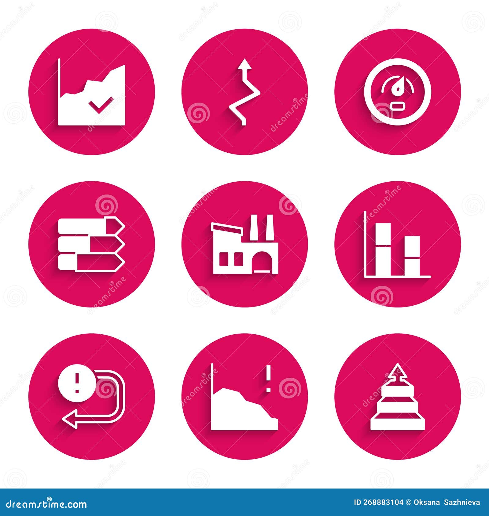 Set Factory, Financial Growth Decrease, Pyramid Chart Infographics, Graph, Chart, Diagram, Arrow ...