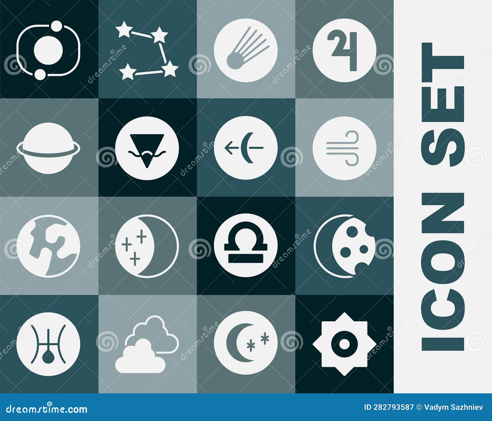 Set Falling Star, Eclipse of the Sun, Windy Weather, Comet, Earth ...