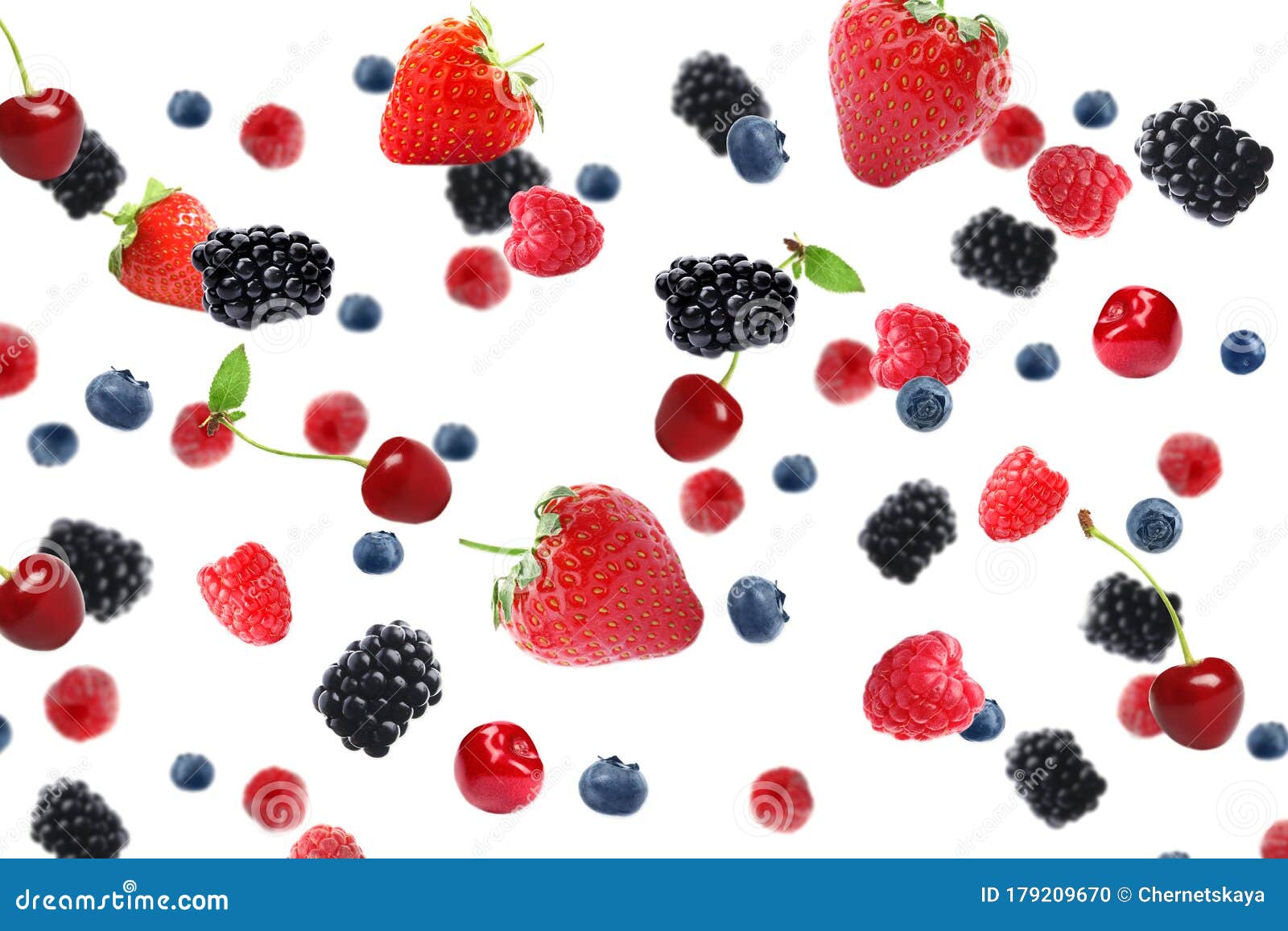 Set of Falling Sweet Berries on Background Stock Photo - Image of berry ...