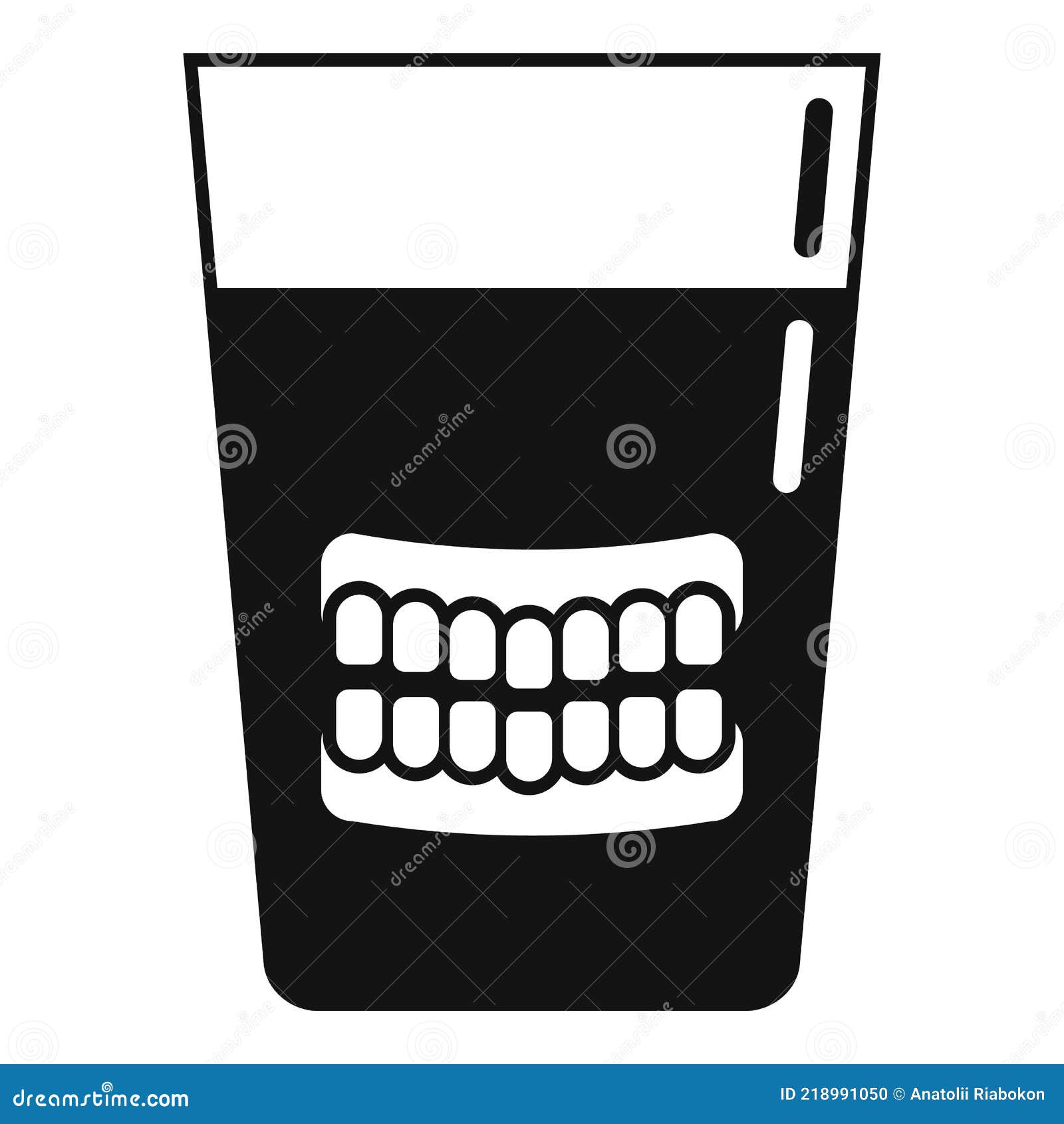 Set of False Teeth Icon, Simple Style Stock Vector - Illustration of ...