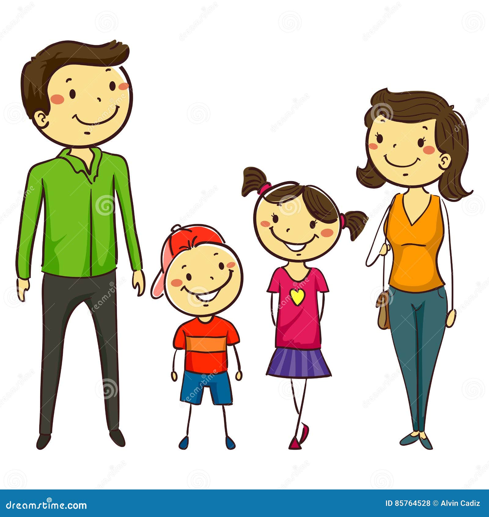 Set of Family in Stick Figures Stock Vector - Illustration of love ...