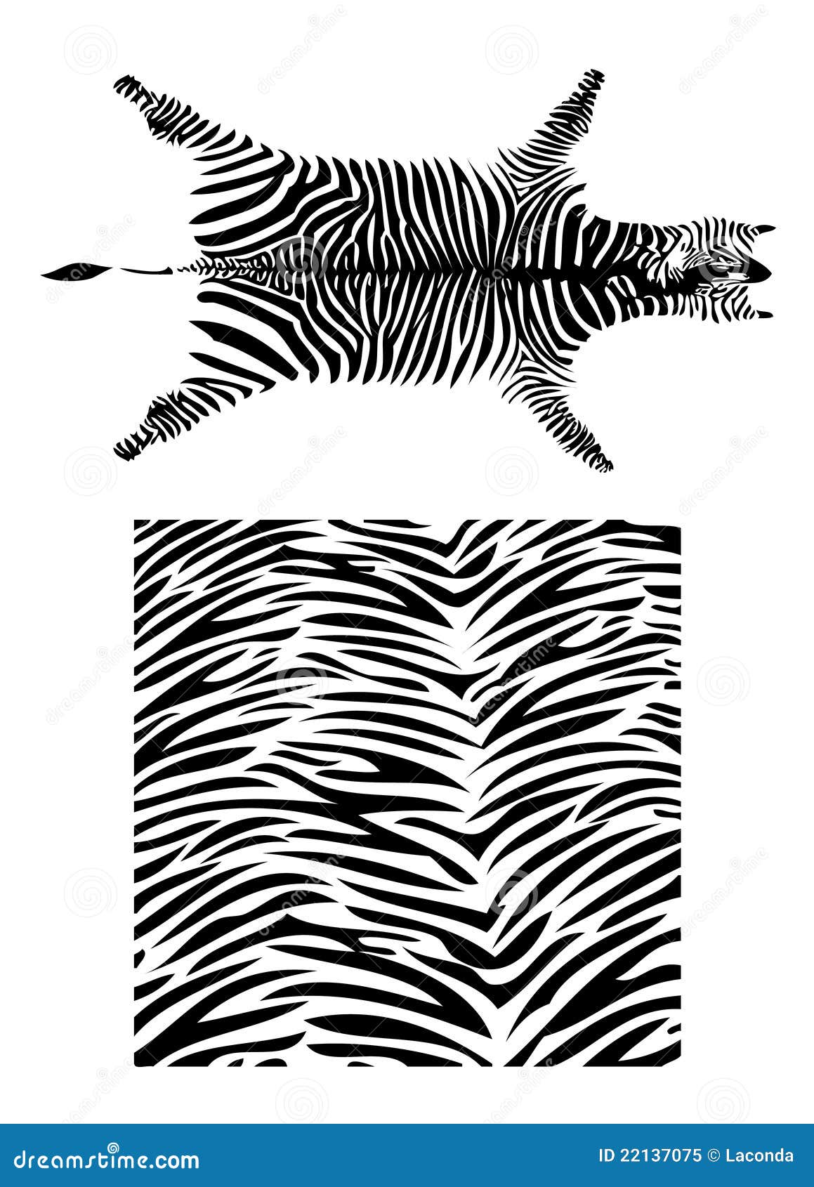 Set of Fantastic Zebra Pattern Stock Vector - Illustration of element ...