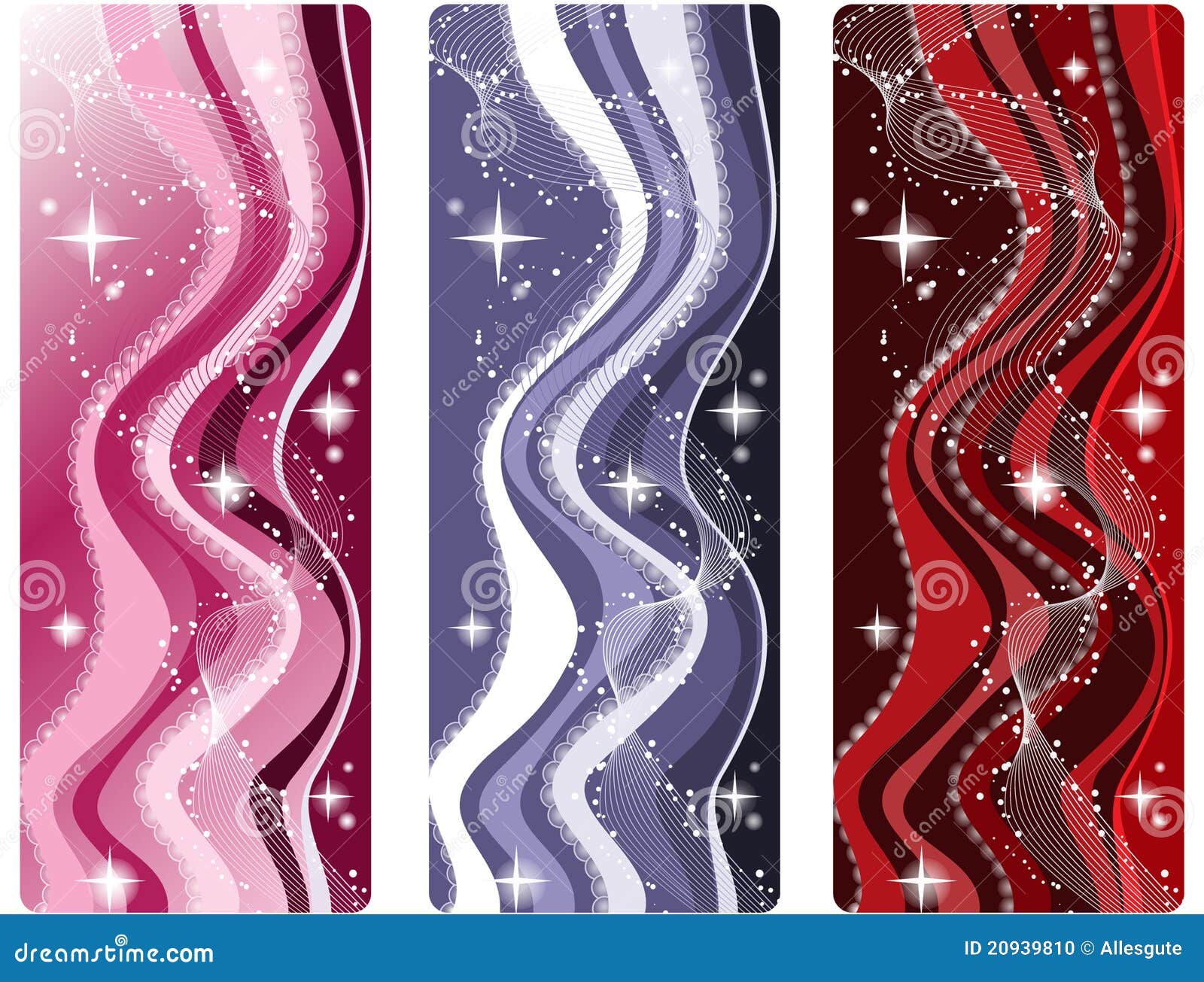 Set of fantasy banners stock vector. Illustration of spotlight - 20939810