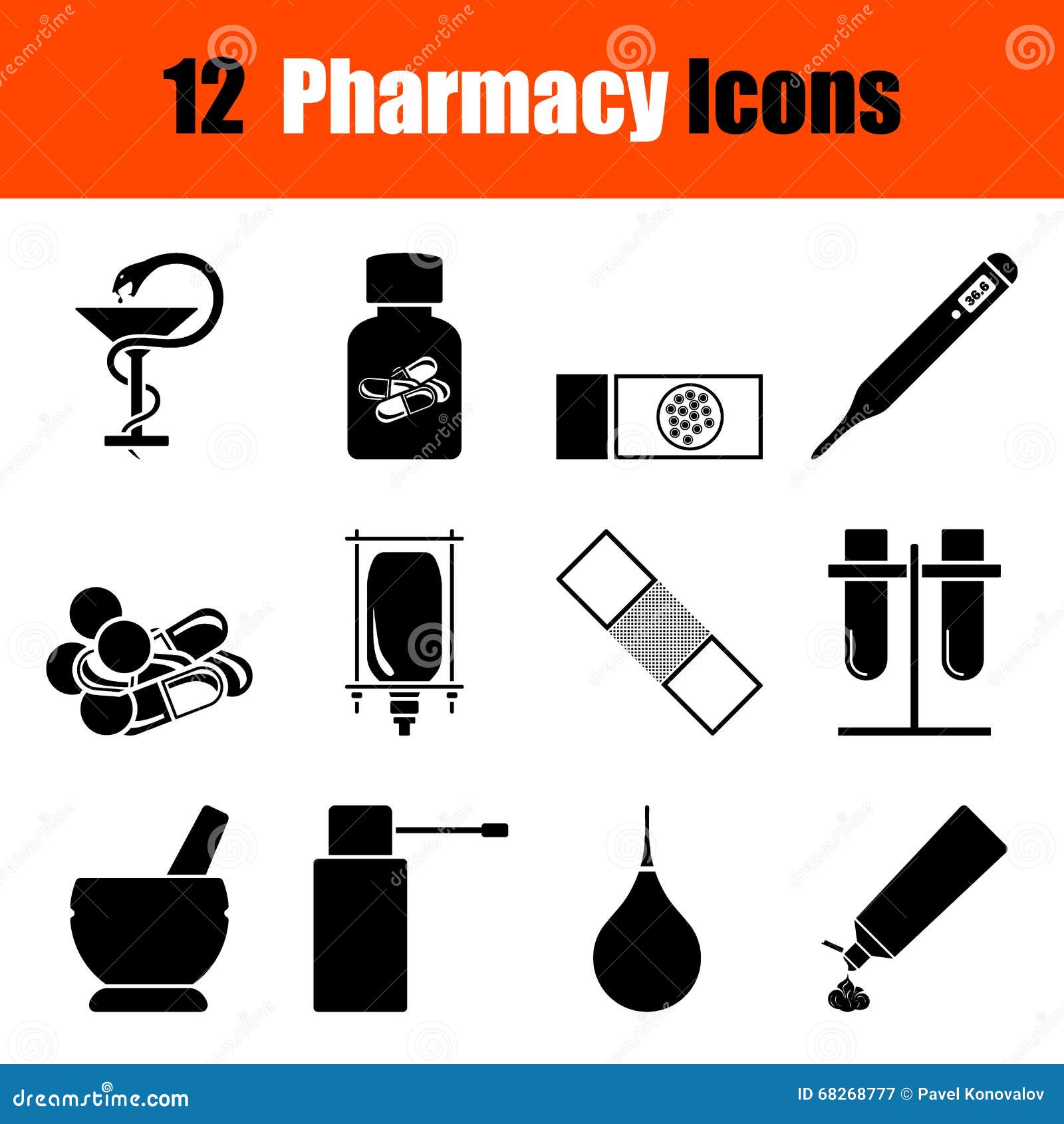 Set of farmacy icons stock vector. Illustration of germs - 68268777