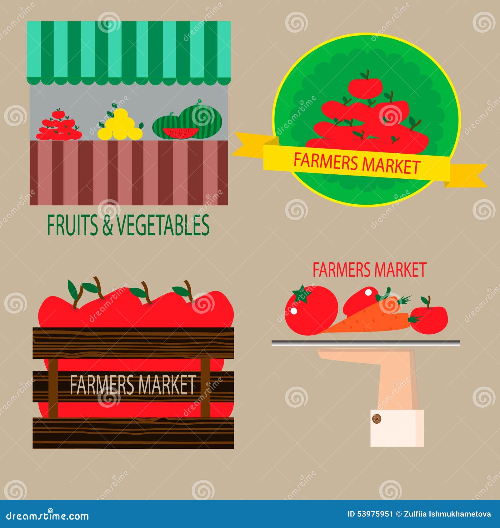 Set of farmers labels stock vector. Illustration of carrot - 53975951