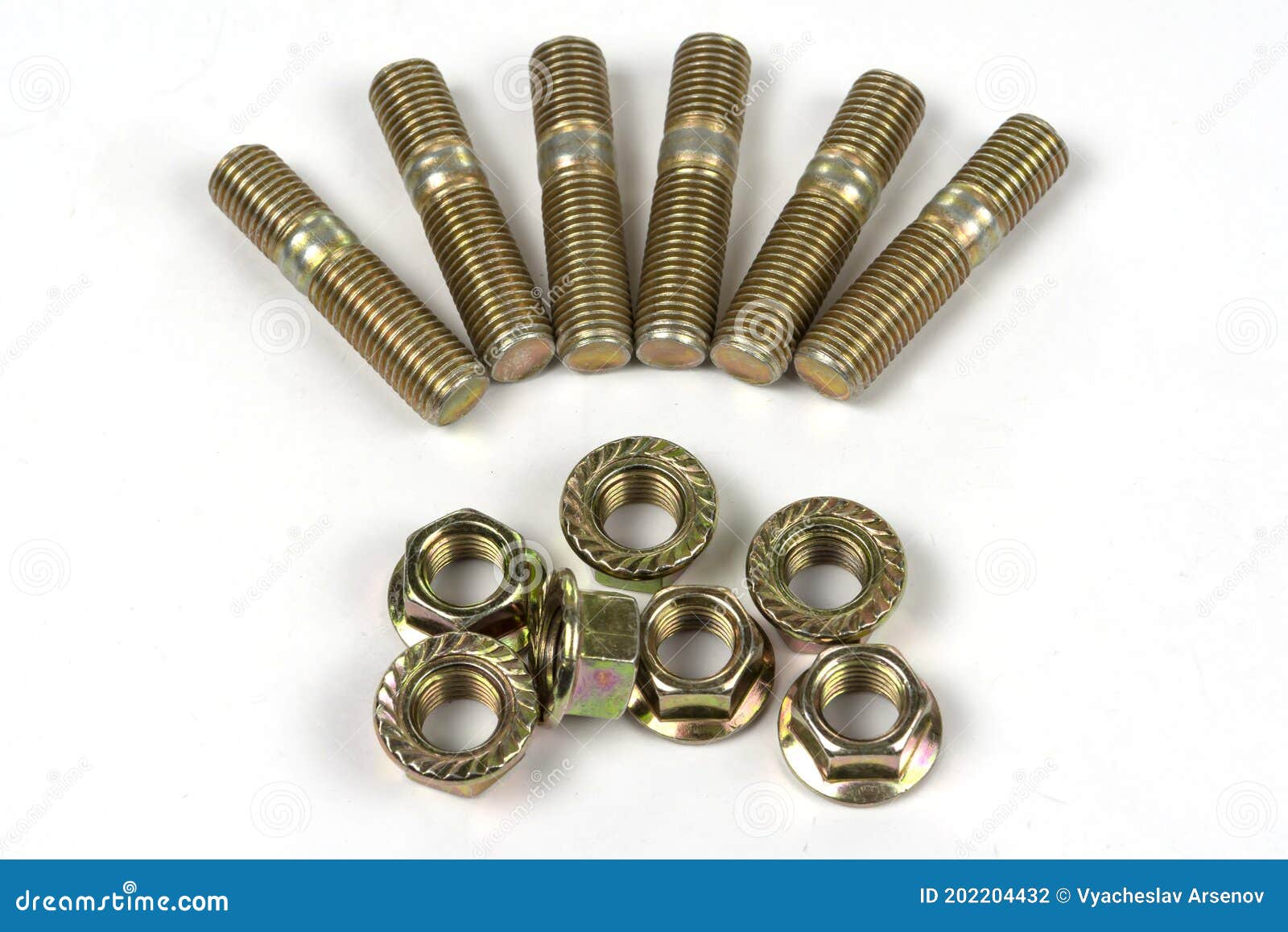 Studs and Nuts in the Range for Repair Stock Photo - Image of iron ...