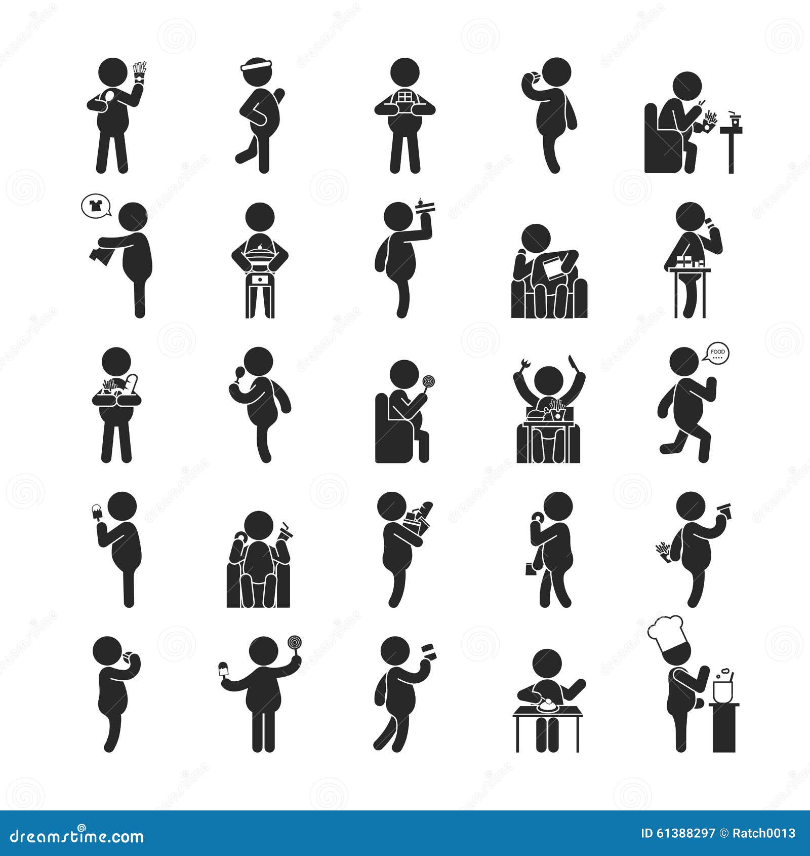 Human Pictogram Set Vector.silhouette Human Activity | CartoonDealer ...