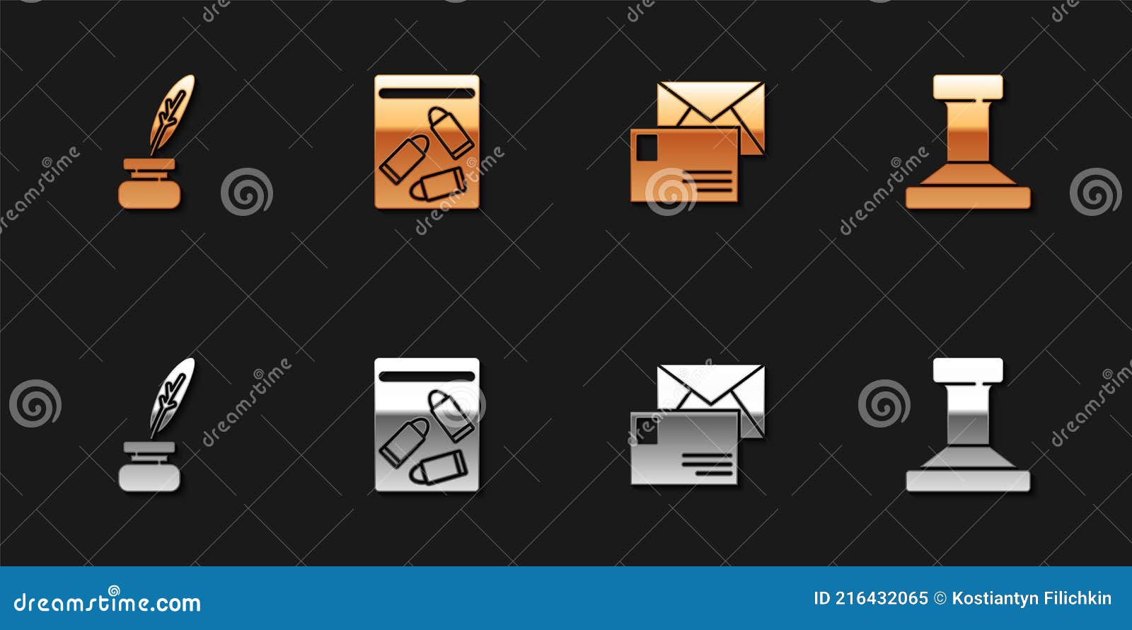 Set Pistol Or Gun, Envelope With Question Mark, Caduceus Snake Medical ...