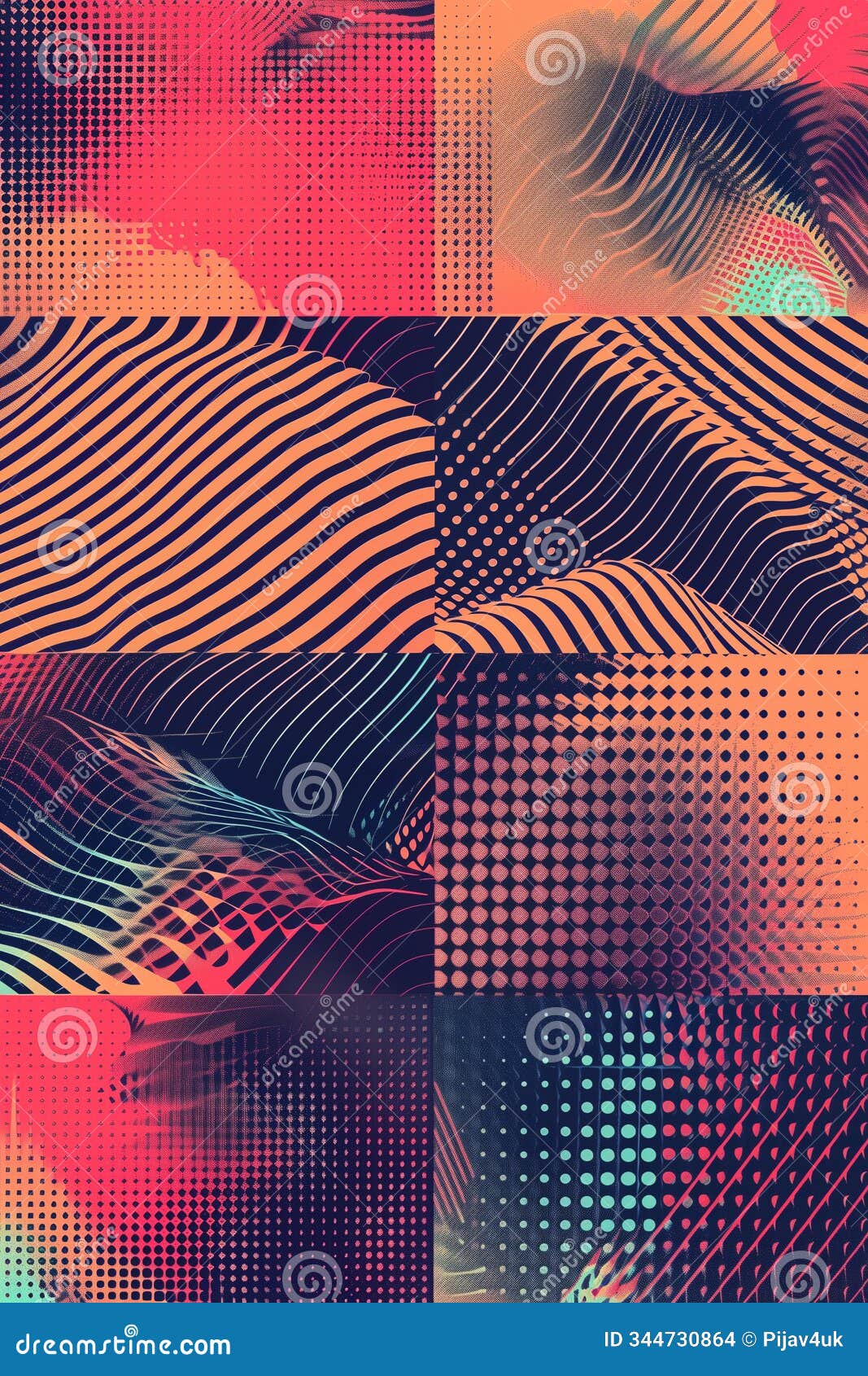 Cool Banner Graphics and Halftone Music Poster Background Templates Set ...