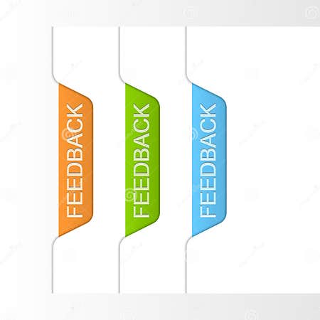 Set of feedback tabs. stock vector. Illustration of clip - 31023789