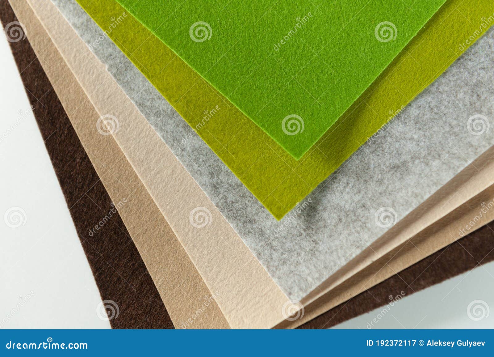 A Set of Felt Fabrics. Lie on a Light Background Stock Image - Image of ...