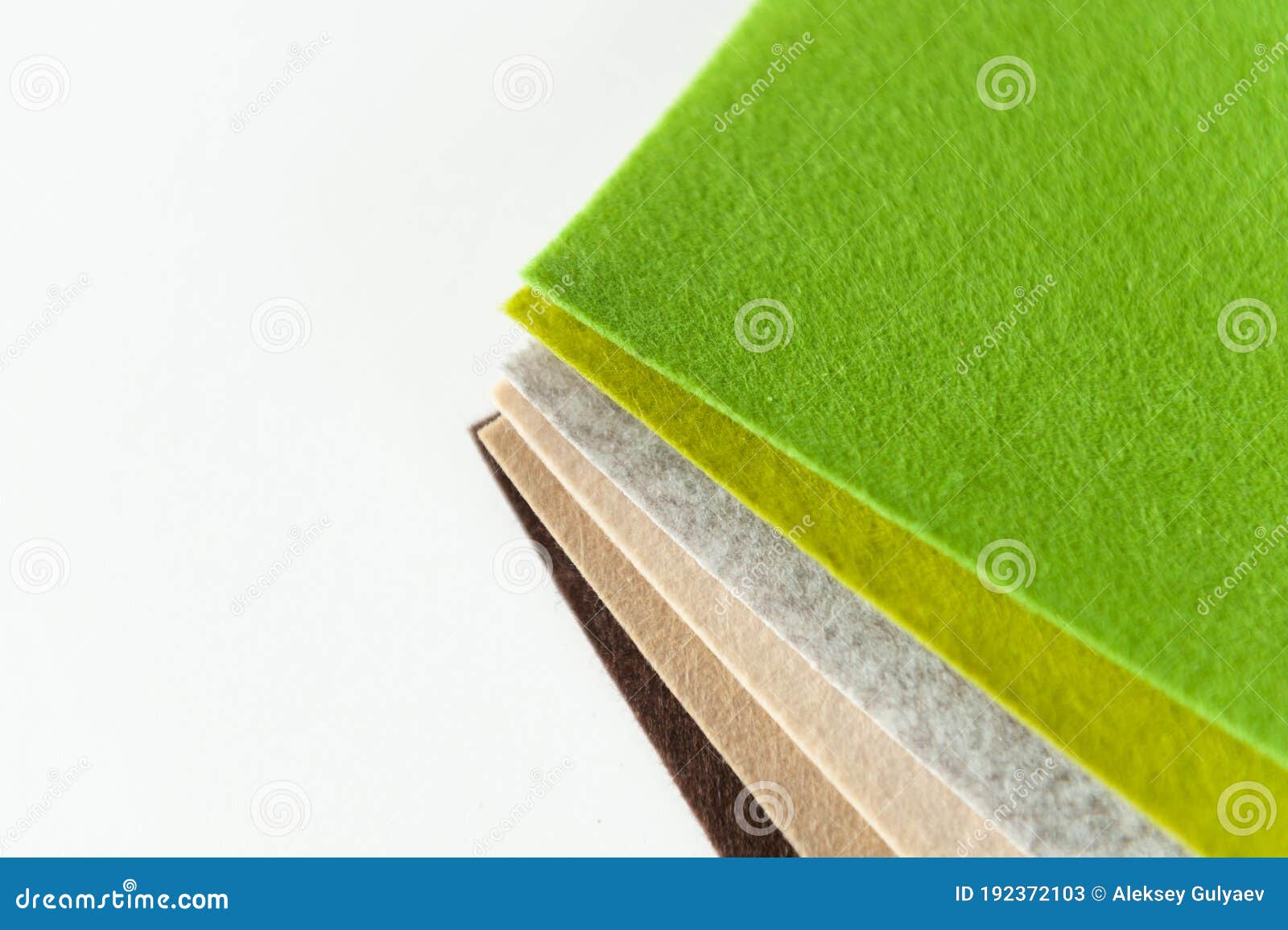 A Set of Felt Fabrics. Lie on a Light Background Stock Image - Image of ...