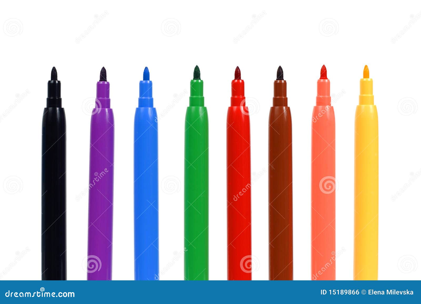 Set of felt-tip pens stock photo. Image of individual - 15189866