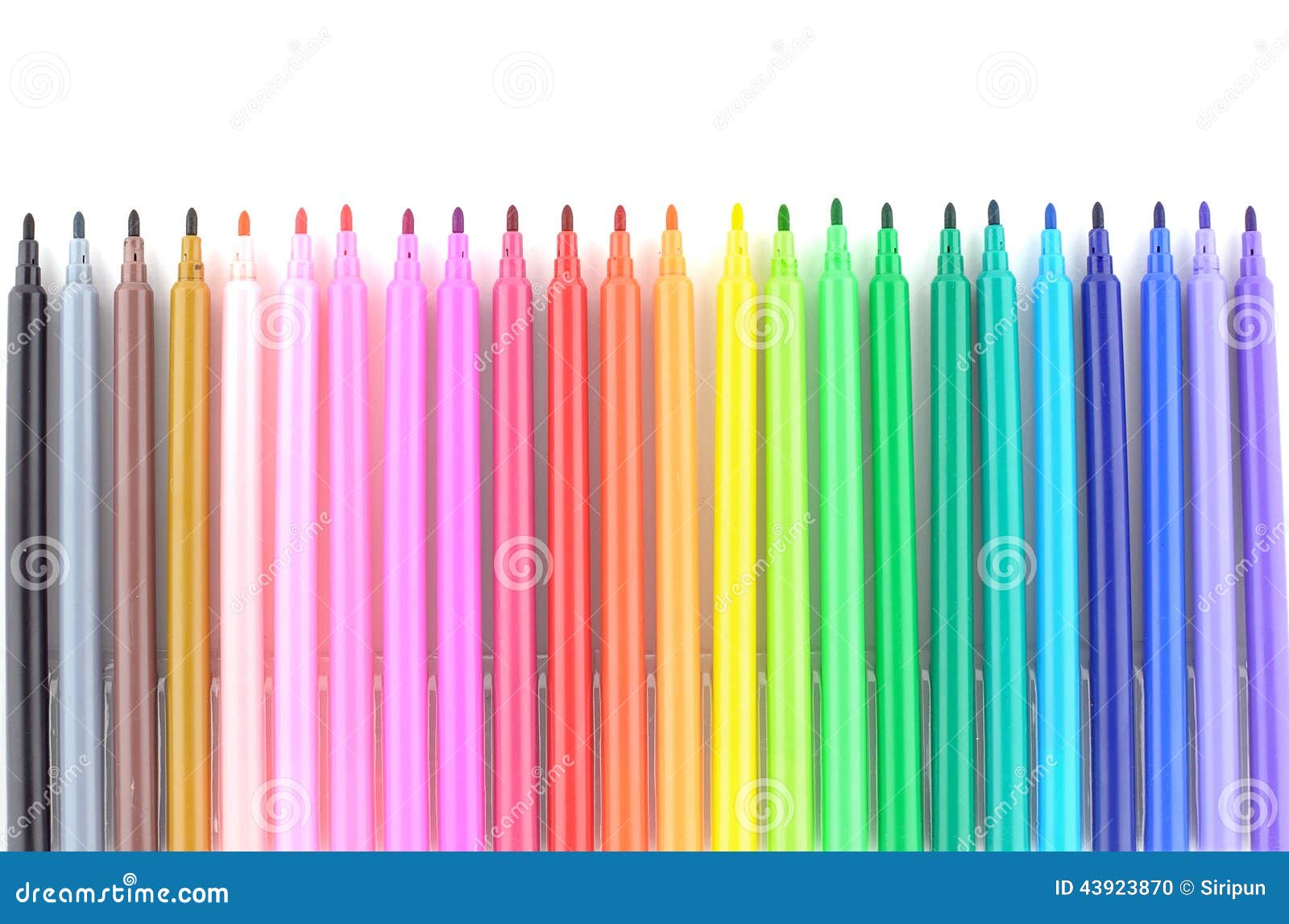 Set of felt-tip pens stock photo. Image of highlighter - 43923870