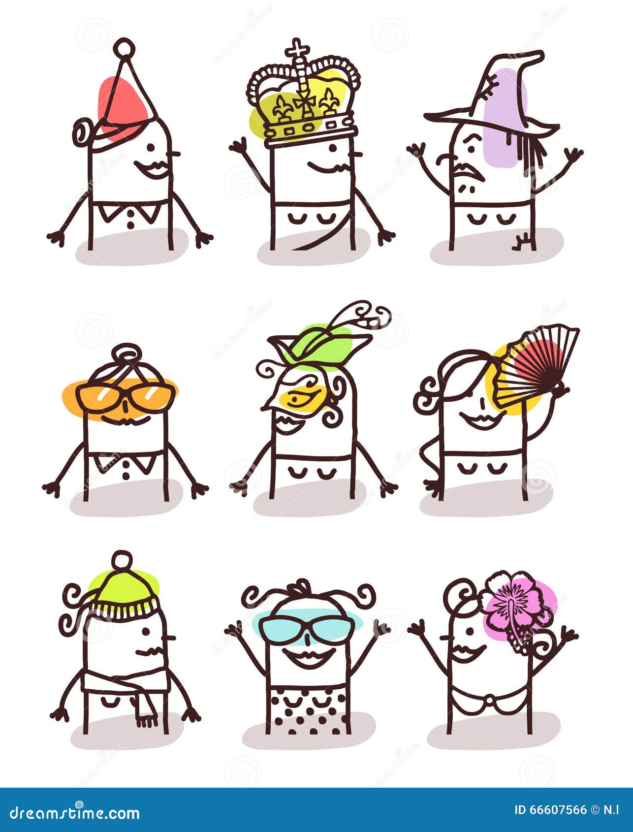 Female Avatars Faces. Hairstyles. Models. Icons For The Site. Of Four ...