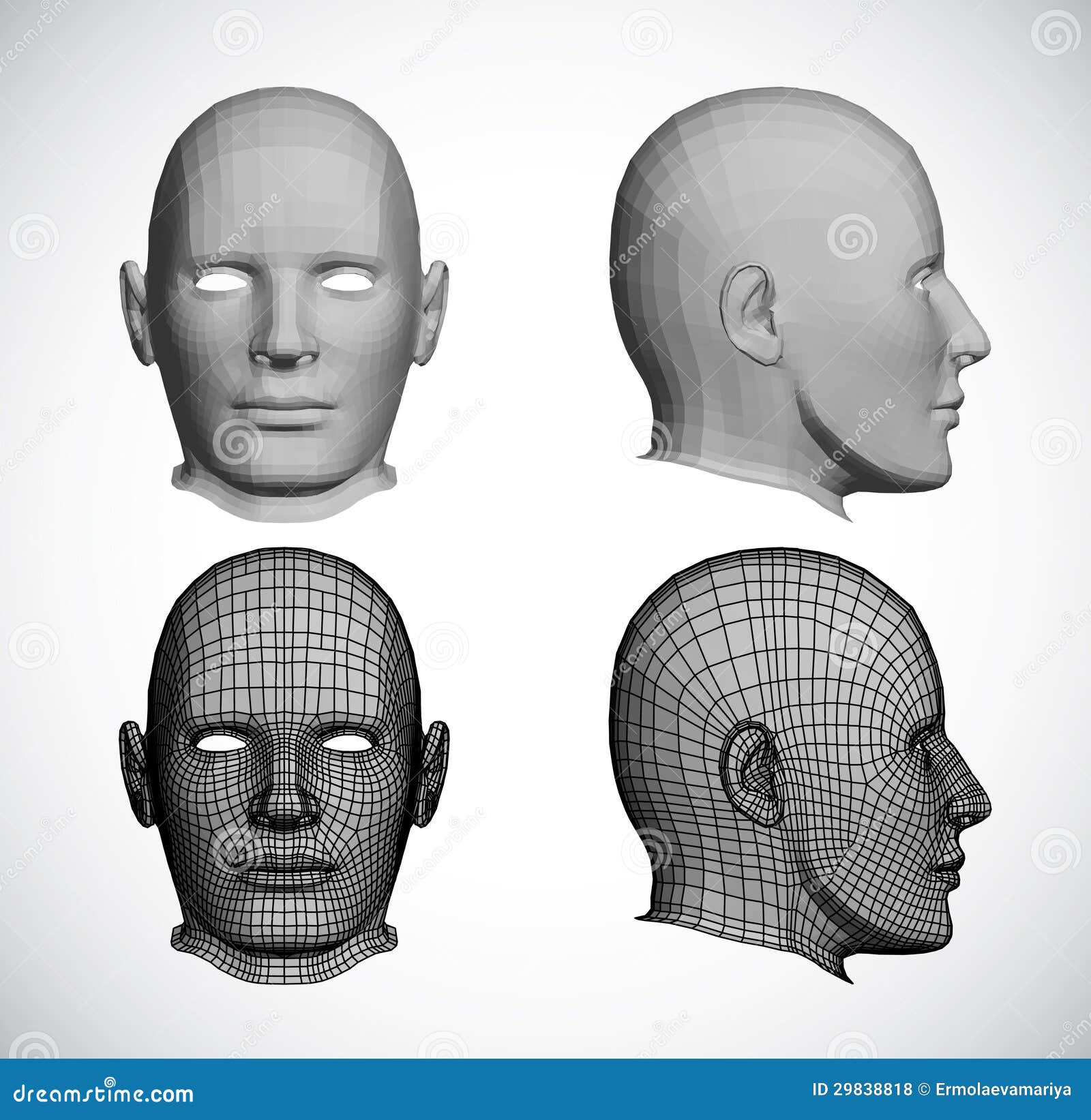 Set female heads. Vector stock vector. Illustration of head - 29838818