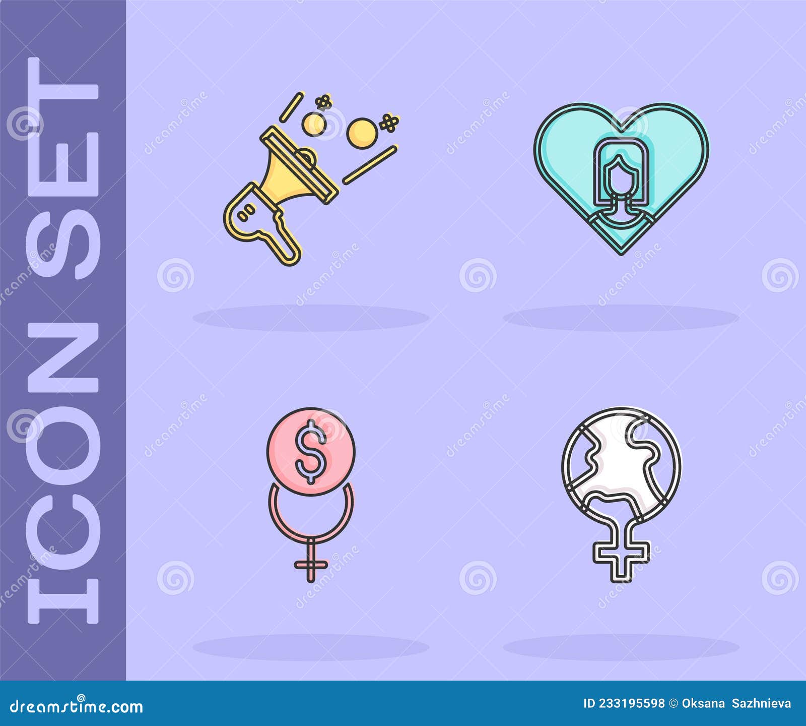 Set Feminism In The World Feminist Activist Finance And Heart With