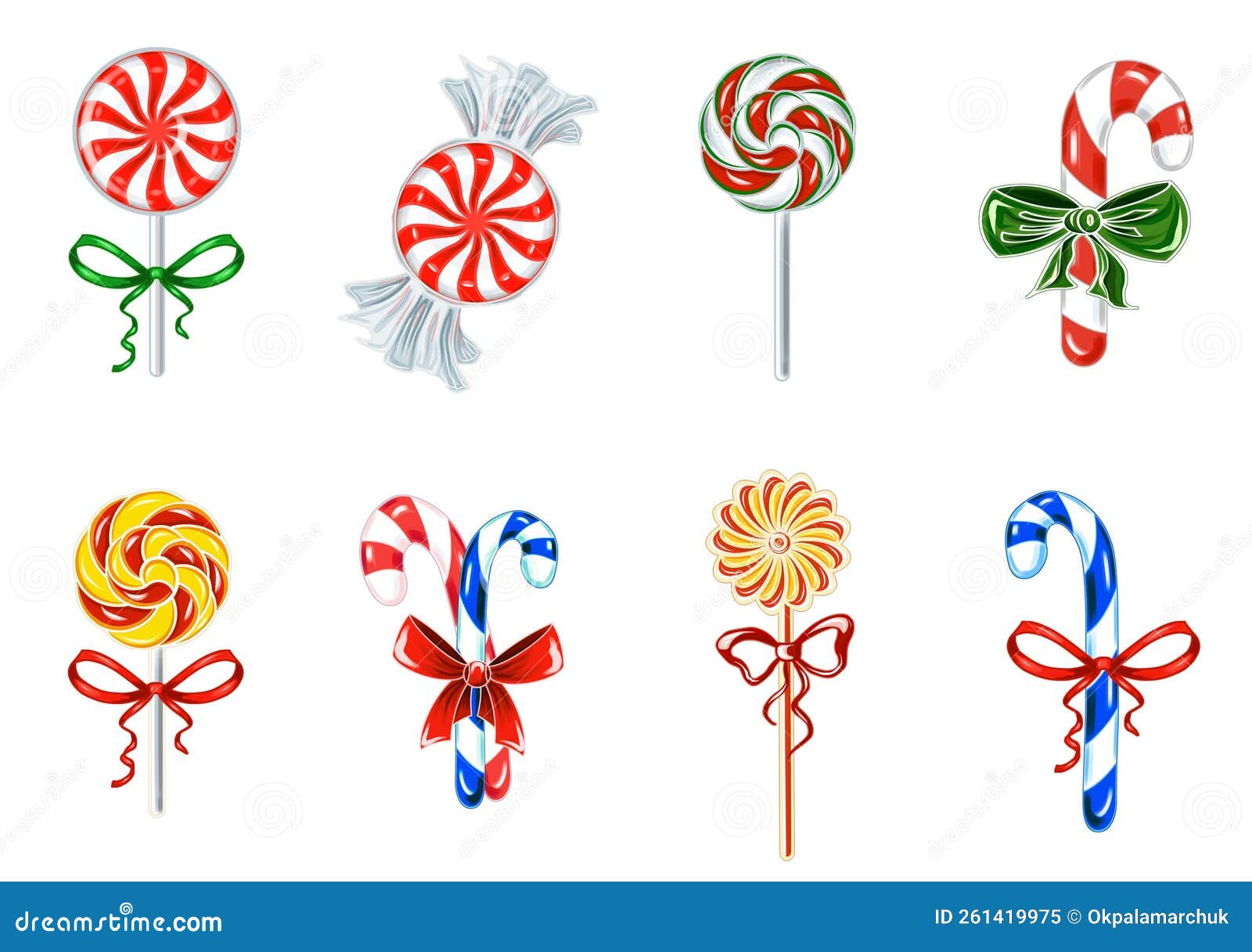 Set of Festive Colorful Lollipops on Transparent Background. Clipart ... Set of Festive Colorful Lollipops on Transparent Background. Clipart ...