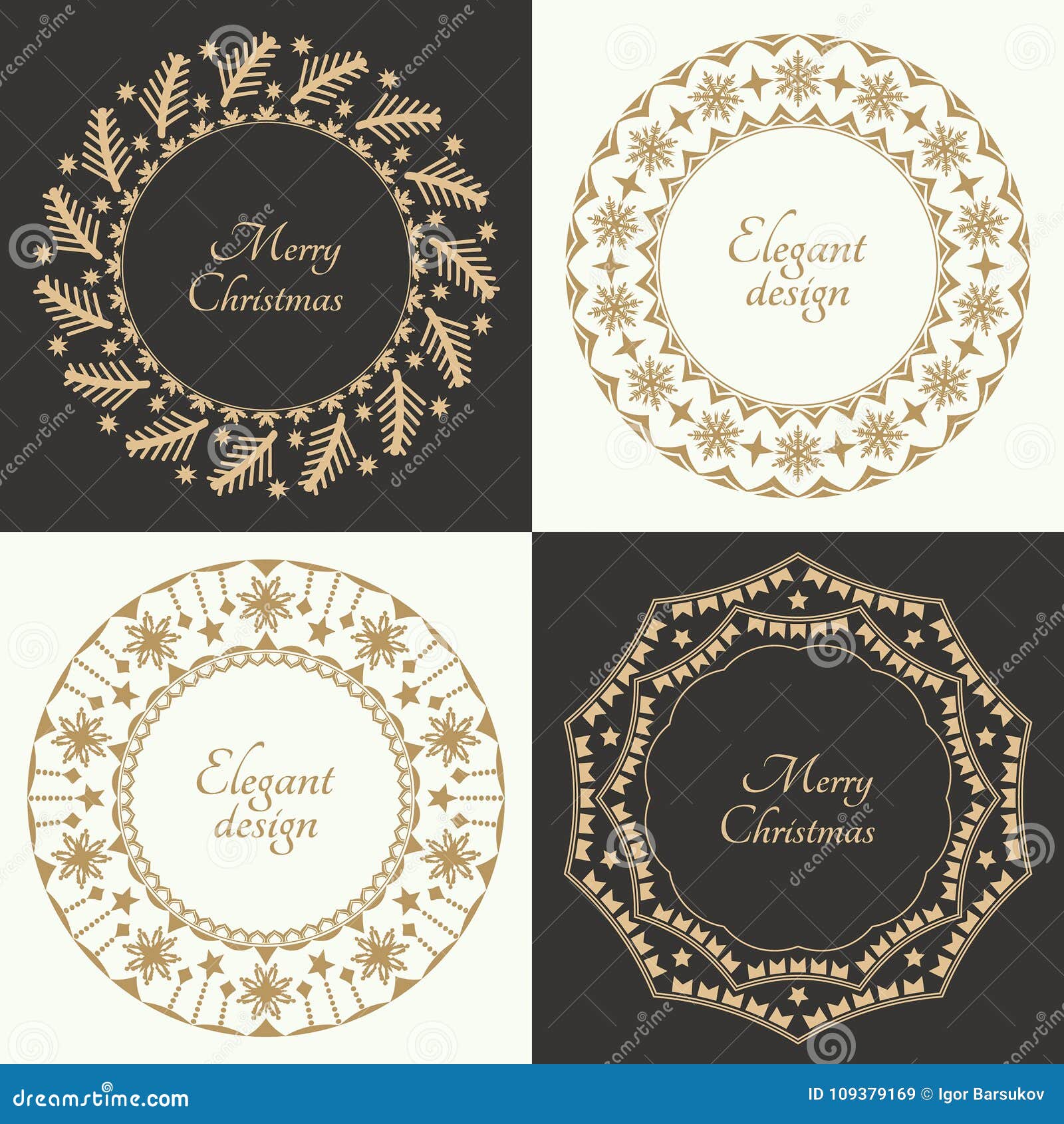 Set of a festive frames stock vector. Illustration of luxury - 109379169
