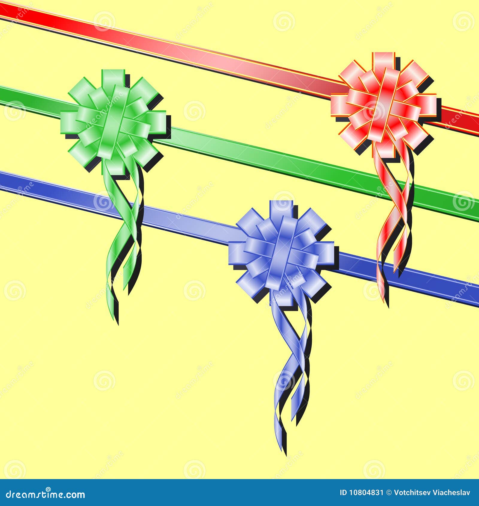 Set festive ribbons stock vector. Illustration of celebration - 10804831