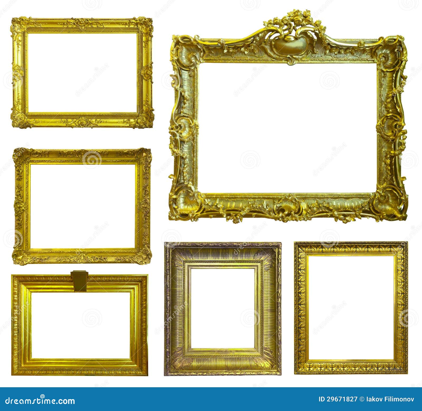 Set of few picture frames. stock image. Image of cutout - 29671827