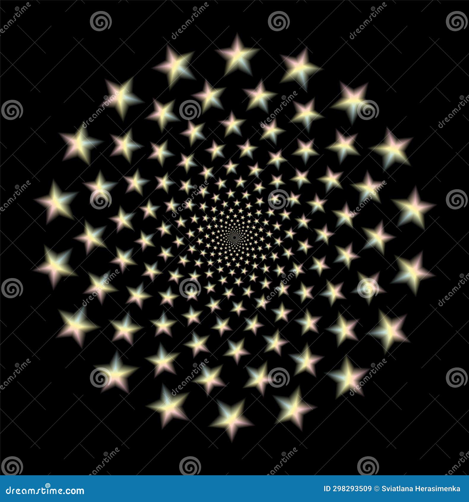 Fibonacci Gradient Blurred Ratio Spiral Vector Pattern Stock Vector Illustration Of Pattern