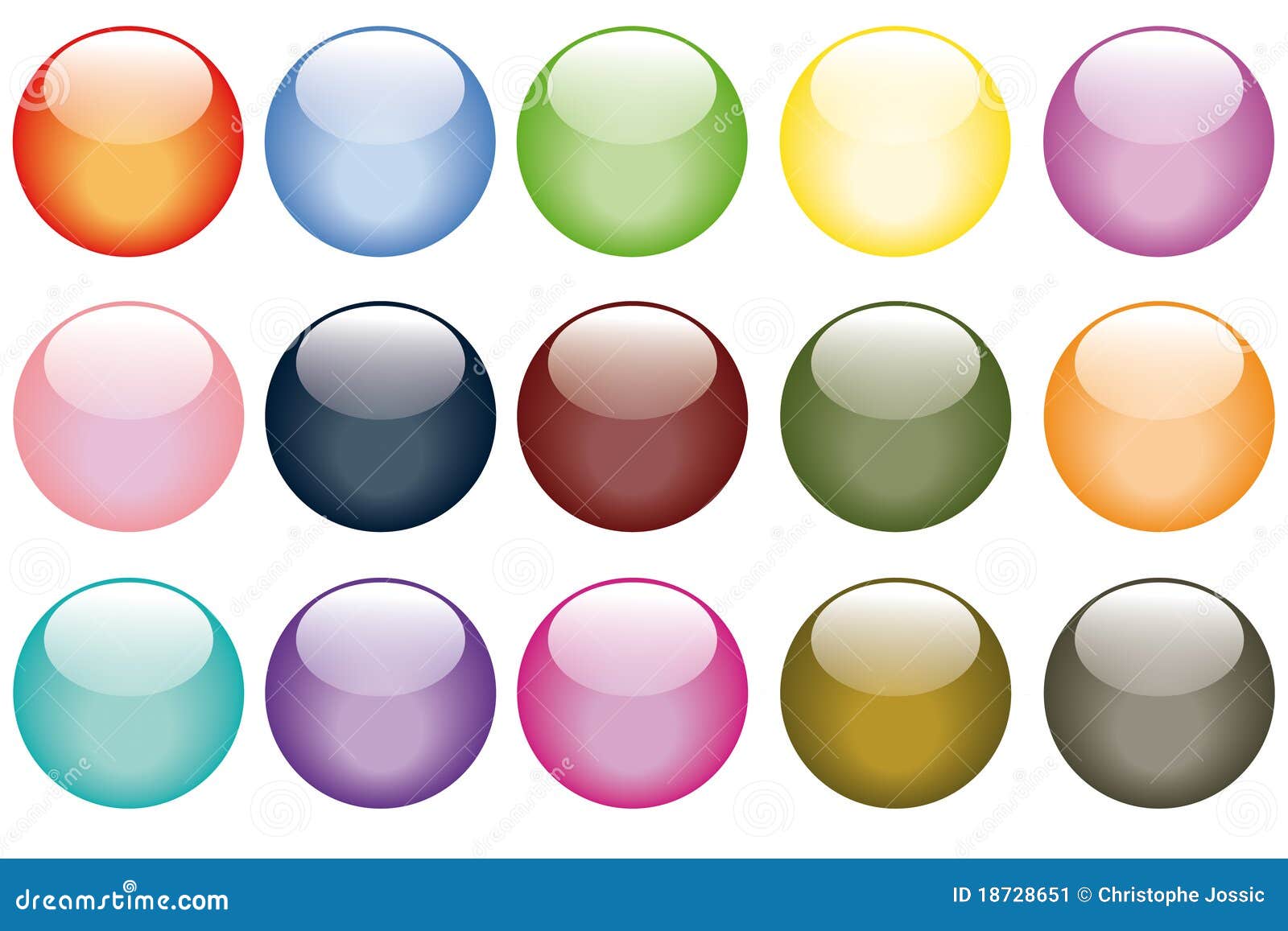 Set of fifteen web buttons stock vector. Illustration of icon - 18728651