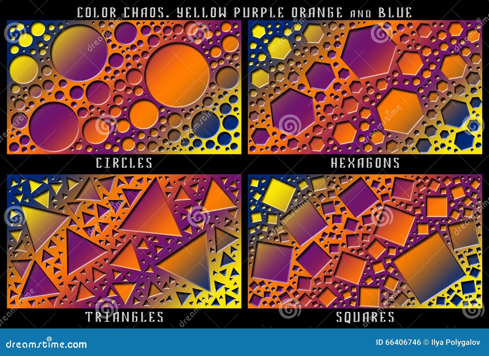 A Set of Figures. Color Chaos. Stock Illustration - Illustration of ...