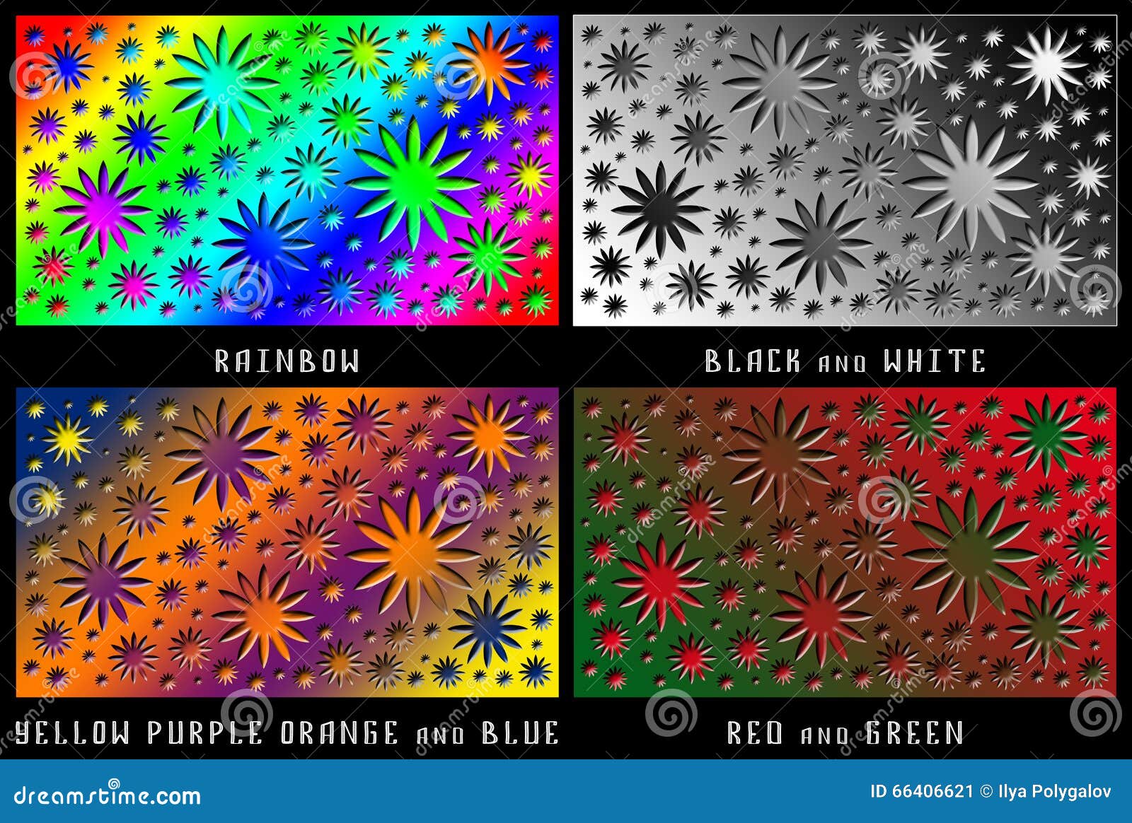 A Set of Figures. Color Chaos. Stock Illustration - Illustration of ...