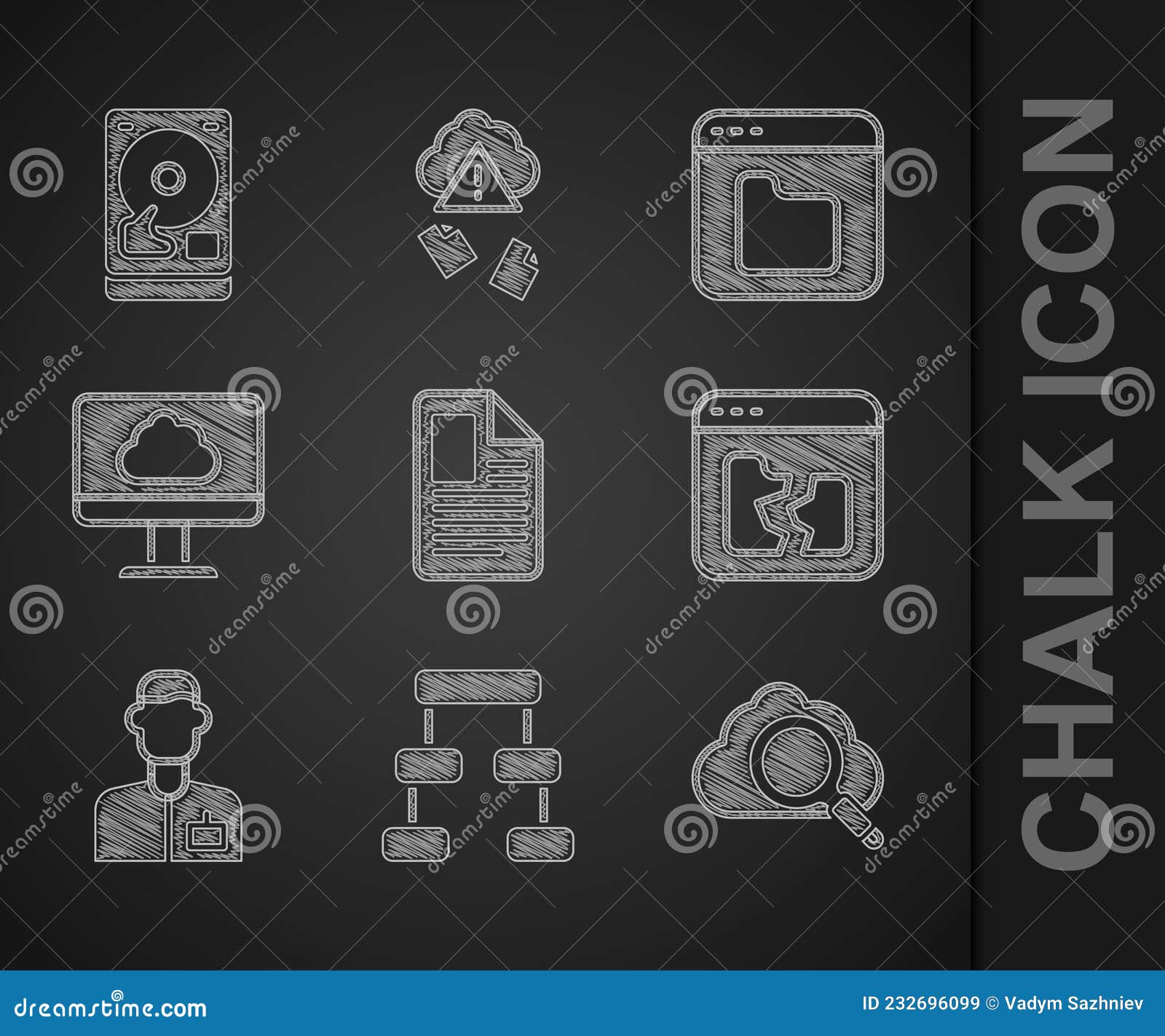 Set File Document, Hierarchy Organogram Chart, Search Cloud Computing, Broken File, Analyst ...