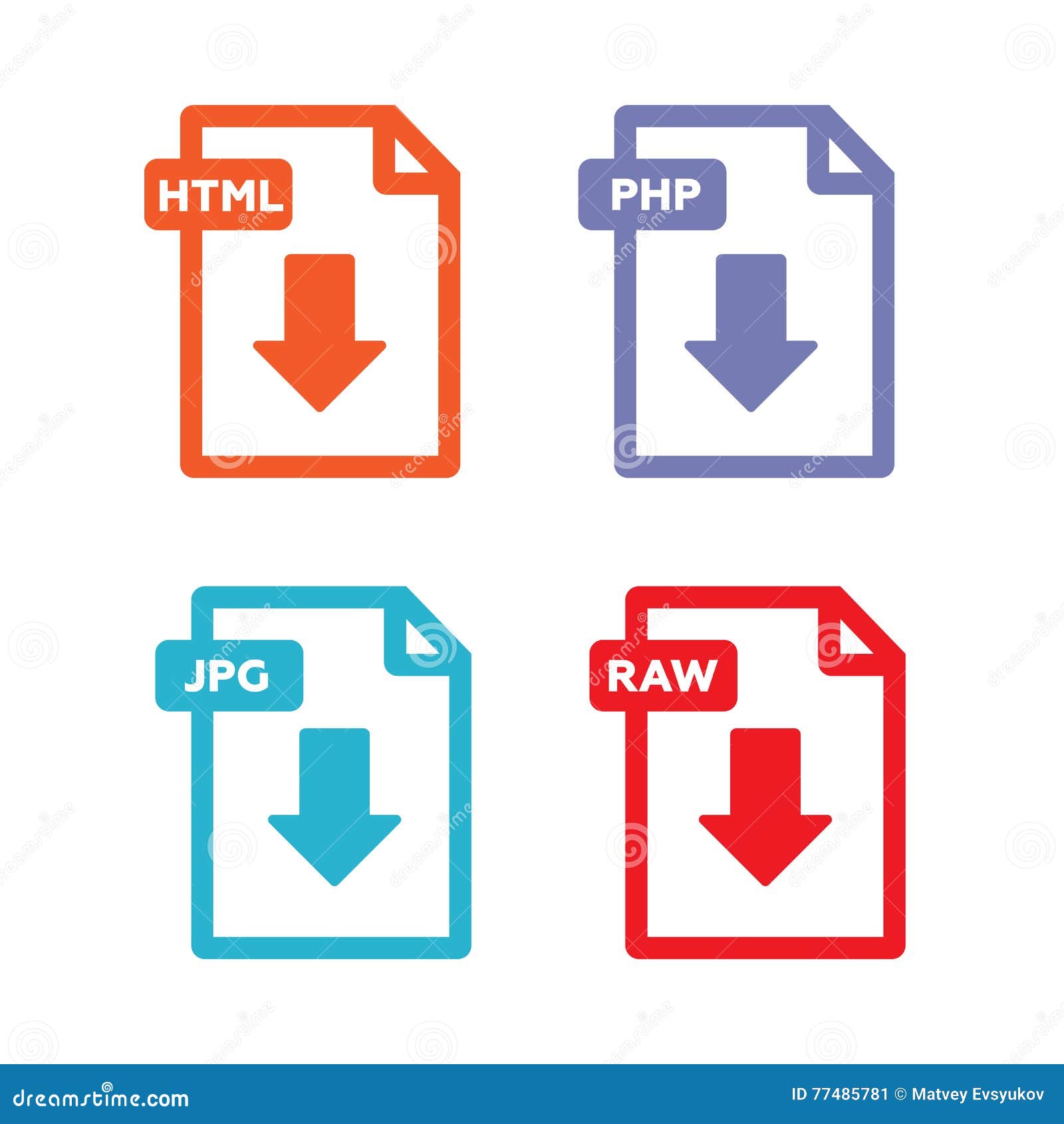 Set of file formats icons stock illustration. Illustration of internet ... Set of file formats icons stock illustration. Illustration of internet ...