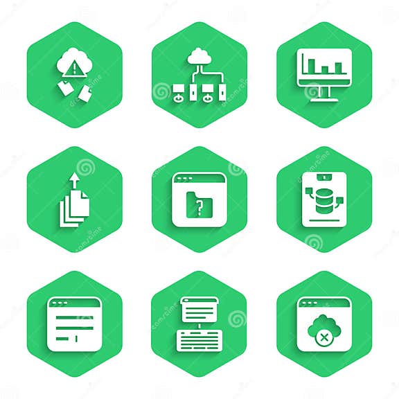 Set File Missing, Server, Data, Web Hosting, Failed Access Cloud Storage, Browser Window, Export ...