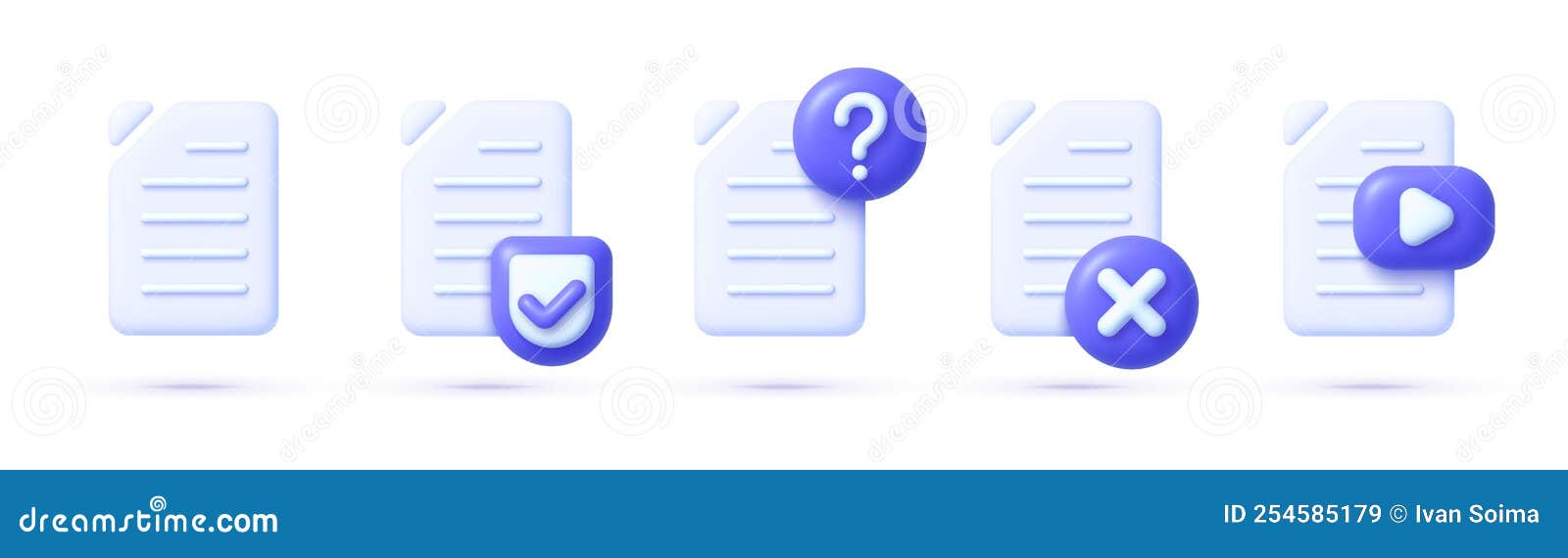 Set with Files Set 3d for Paper Design. Update Concept. Web Search ...